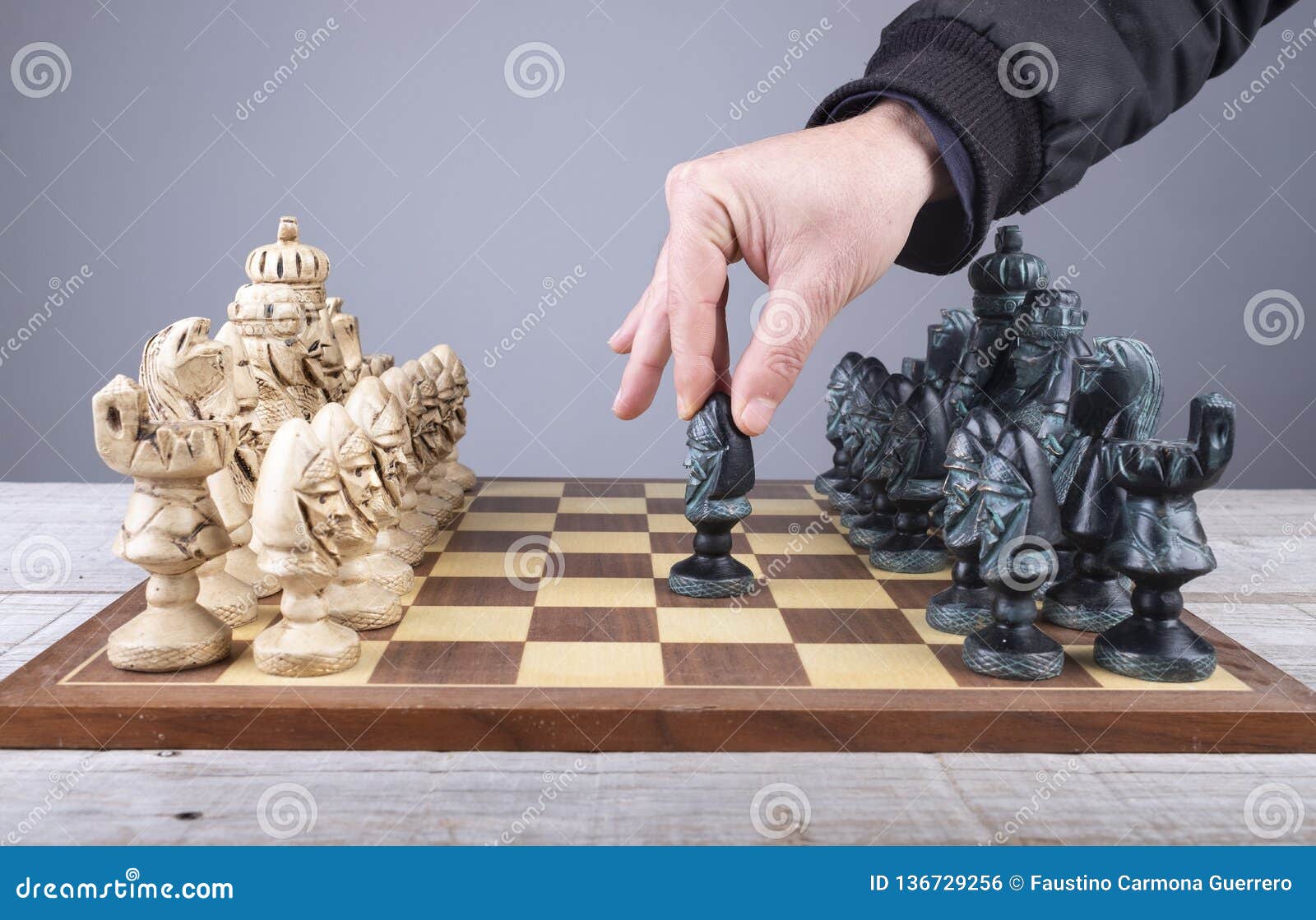Initial Movement of the Peon in a Chess Game with Pieces of Collection ...