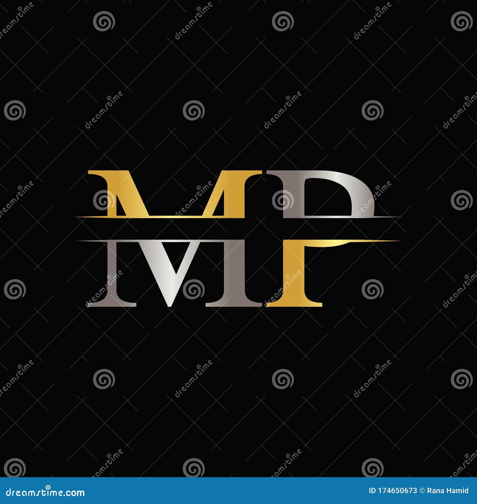 Initial MP Letter Logo Design Vector Template. Abstract Letter MP Logo ...