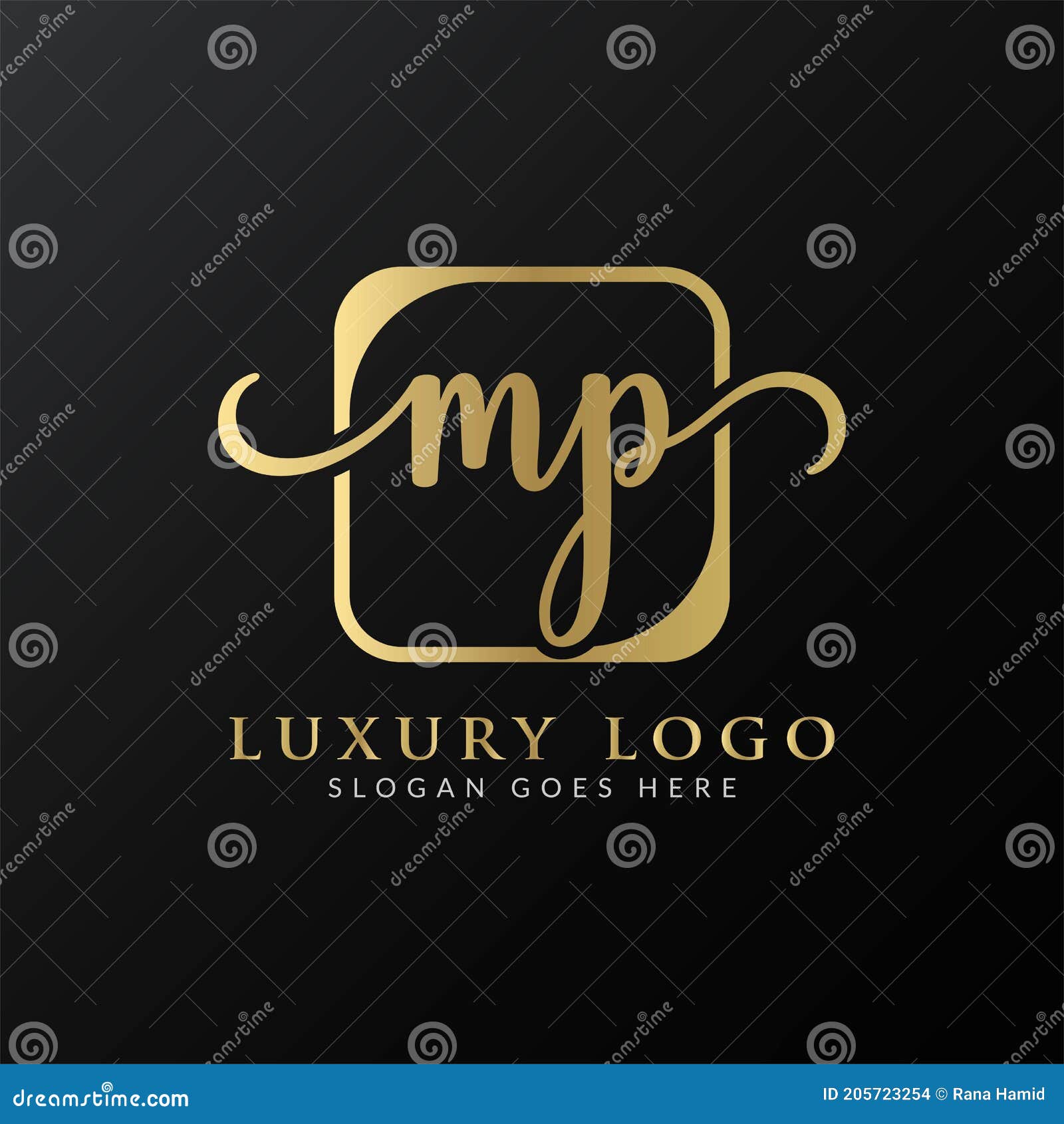 Initial MP Letter Logo Design Vector Template. Luxury Letter MP Logo ...