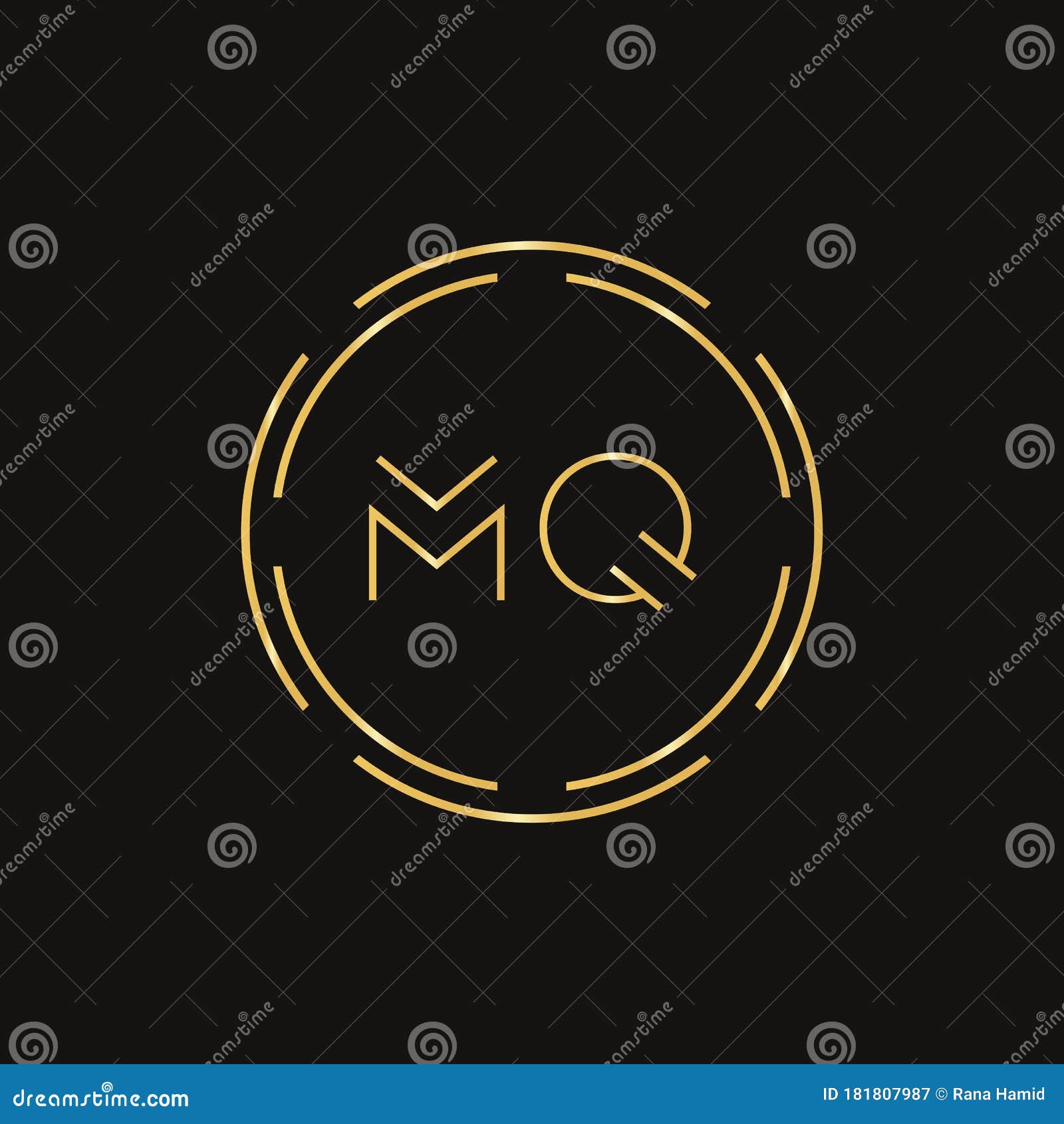 Initial MQ Letter Logo Design Vector Template. Abstract Letter MQ Logo ...