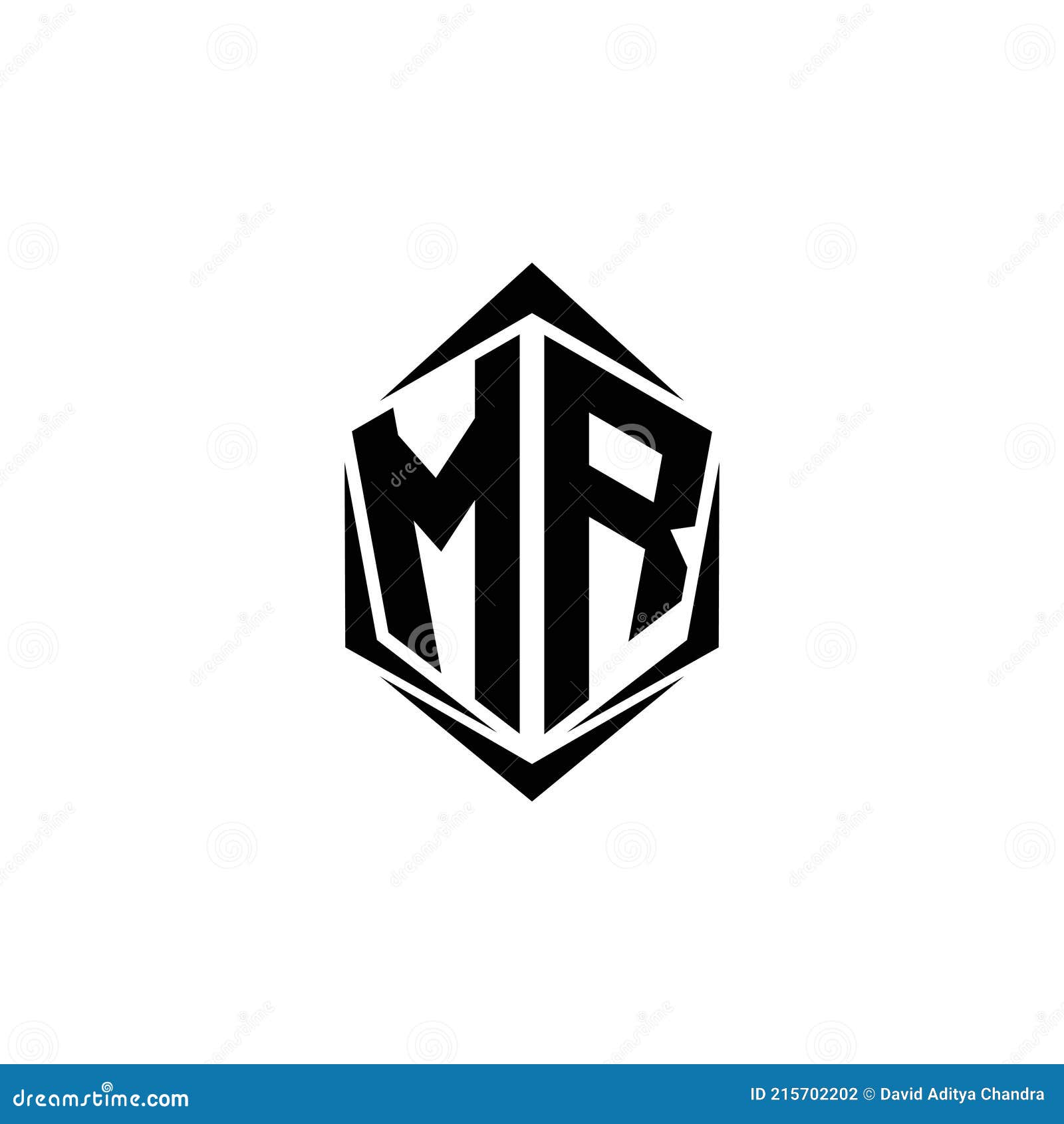Initial MR Logo Design with Shield Style, Logo Business Branding Stock ...
