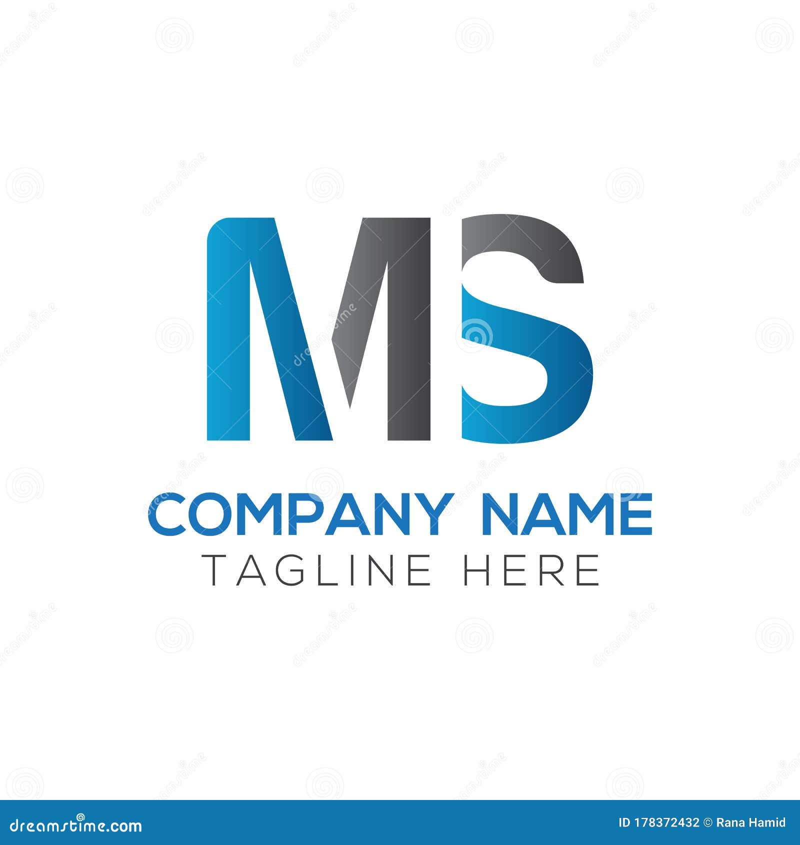 Initial MS Letter Logo Design Vector Template. Abstract Letter MS Logo ...