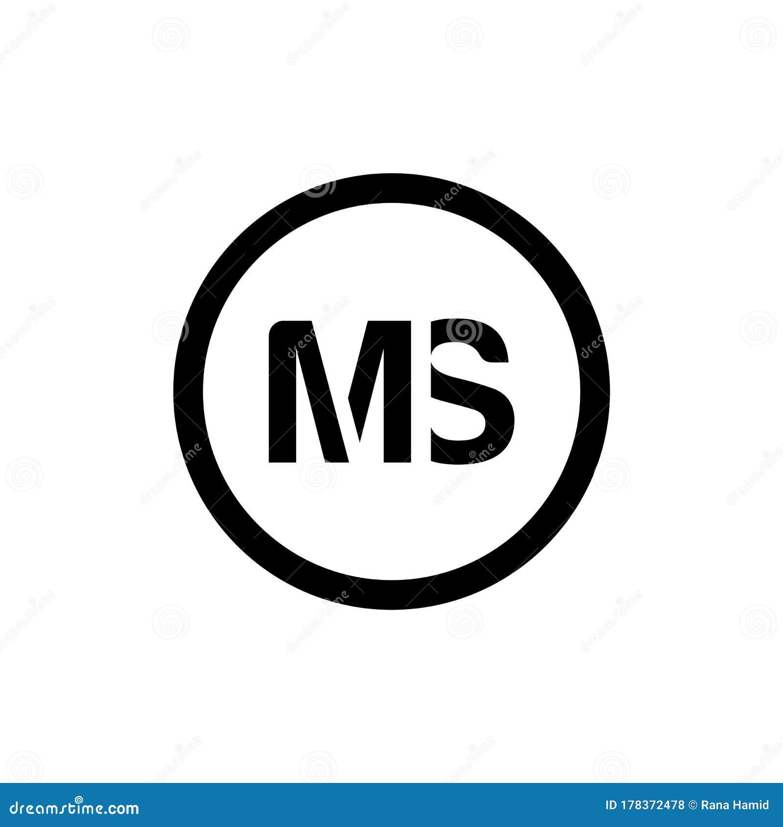 Initial MS Letter Logo Design Vector Template. Abstract Letter MS Logo ...
