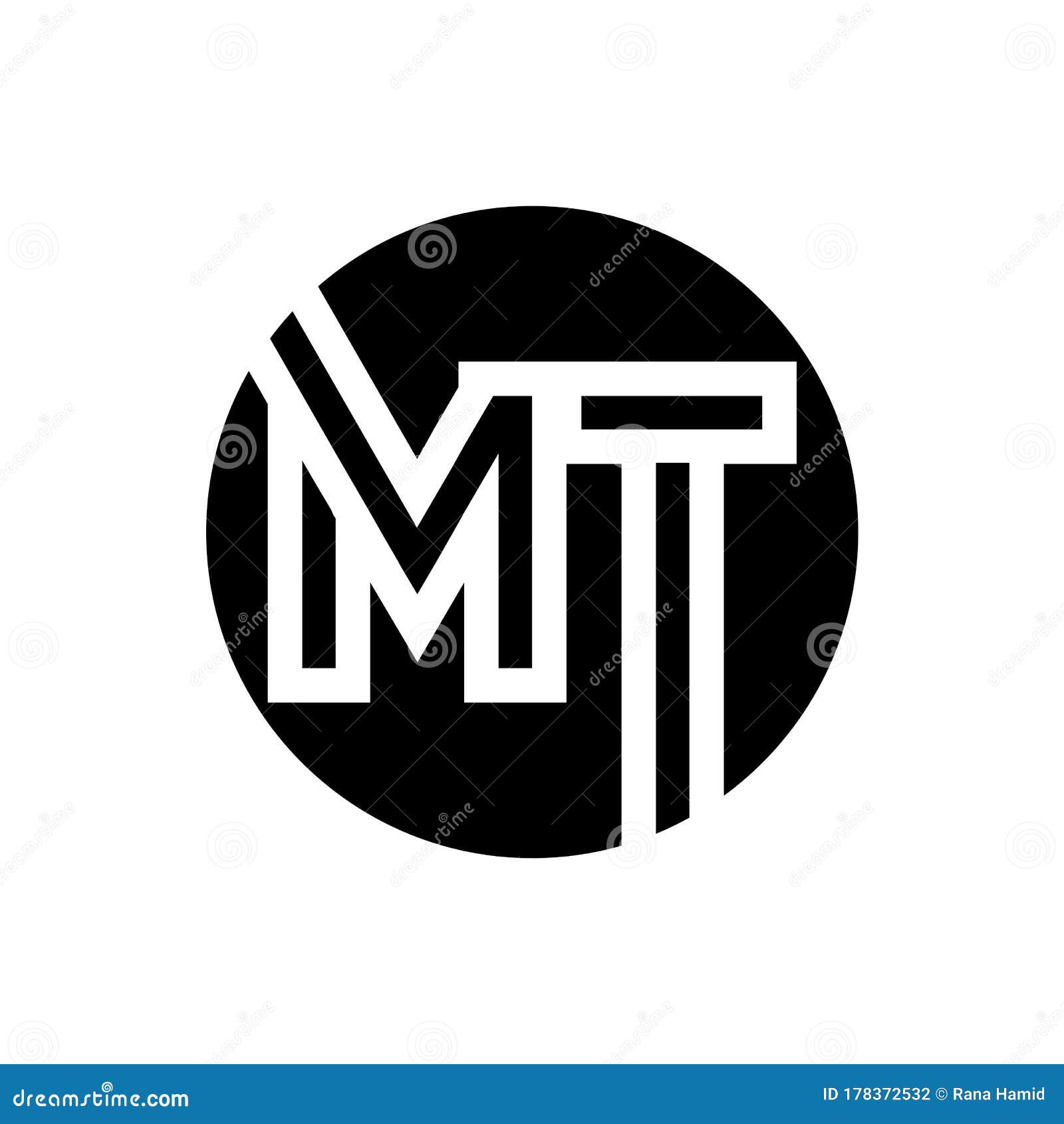 Initial MT Letter Logo Design Vector Template. Abstract Letter MT Logo ...
