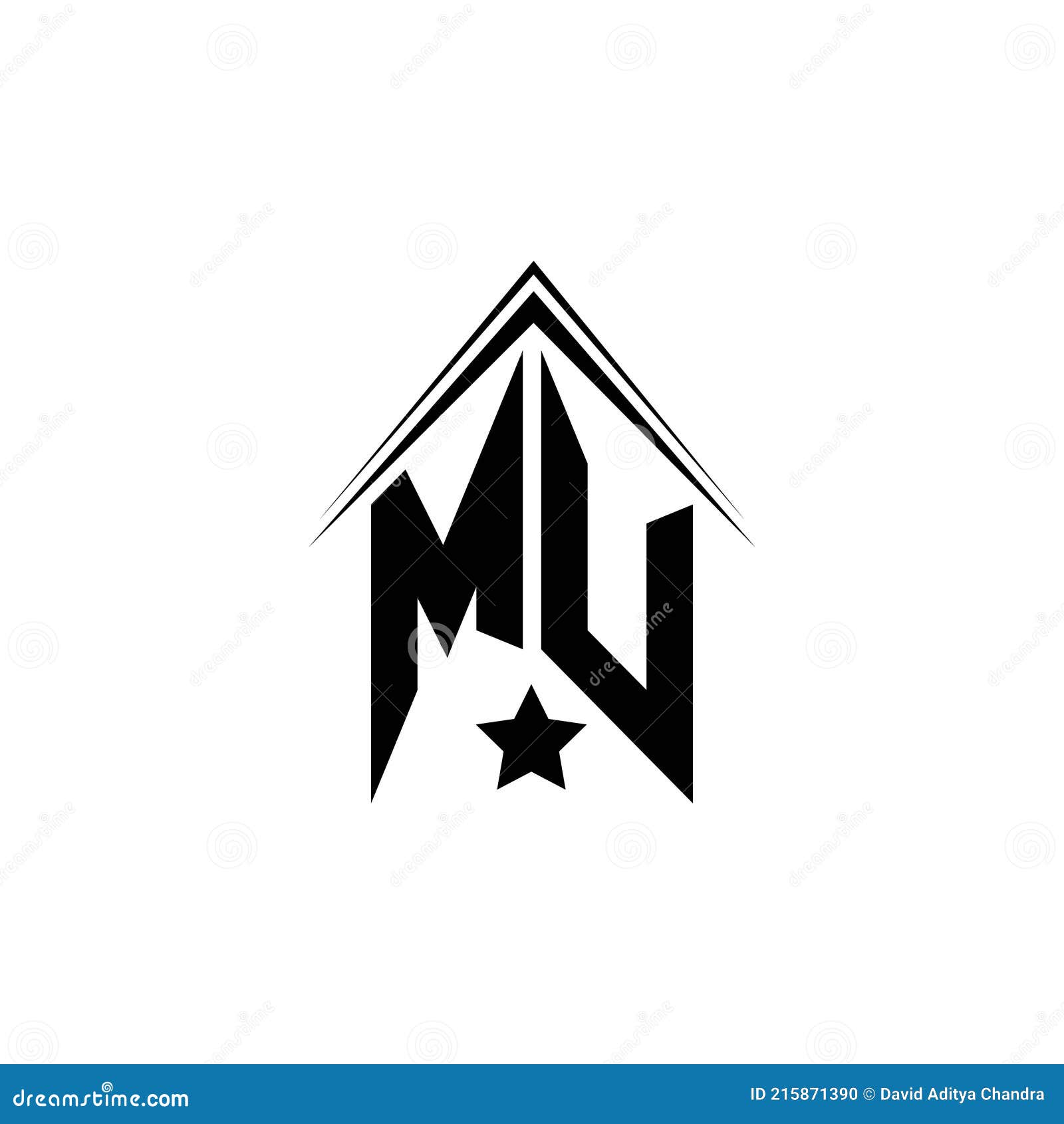 Initial MU Logo Design with Shape Style, Logo Business Branding Stock ...
