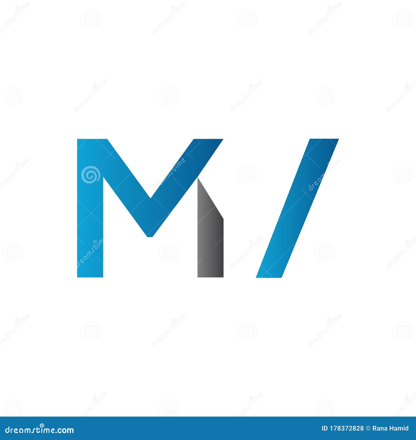 Initial MV Letter Logo Design Vector Template. Abstract Letter MV Logo ...