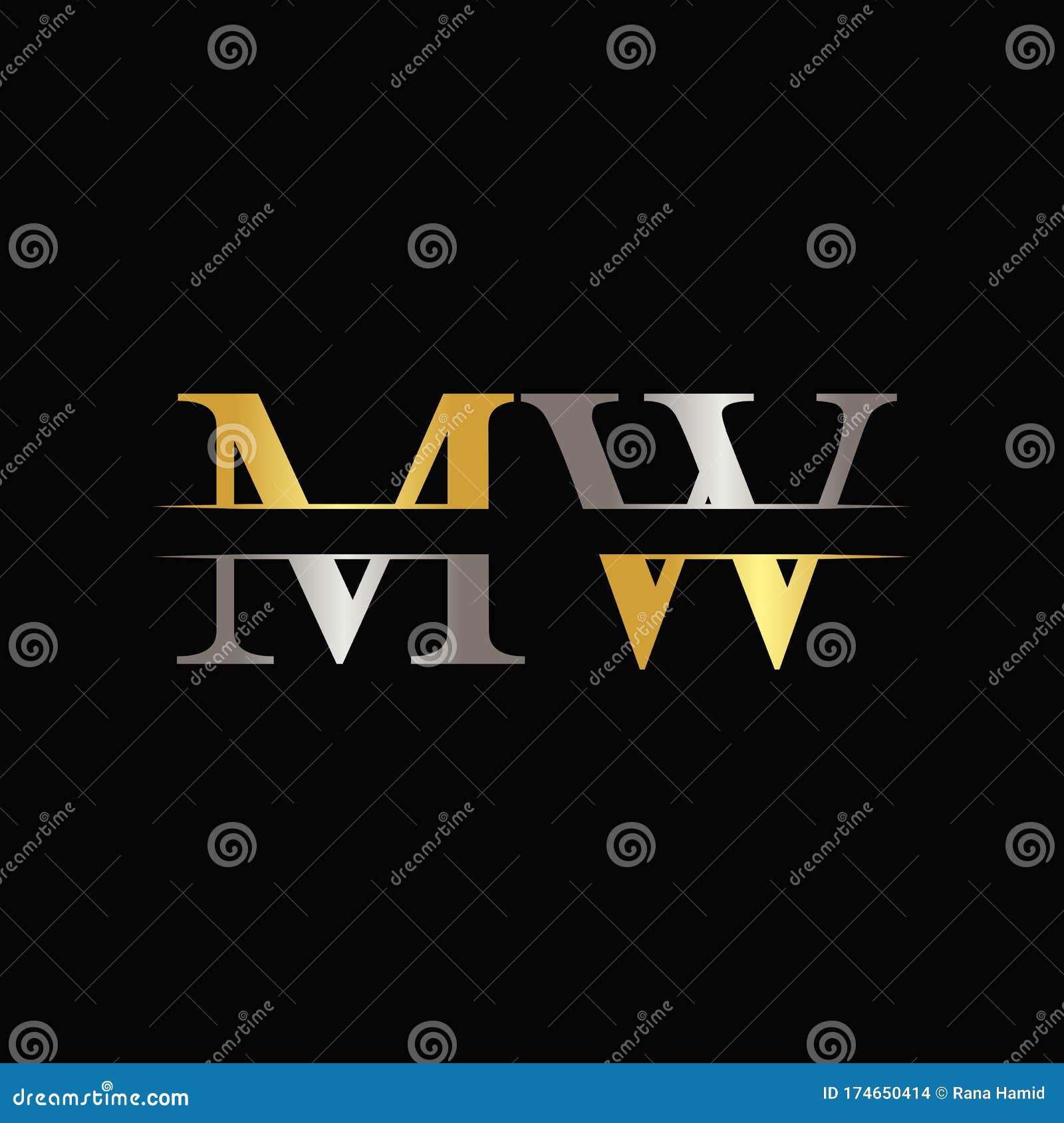 Initial MW Letter Logo Design Vector Template. Abstract Letter MW Logo ...