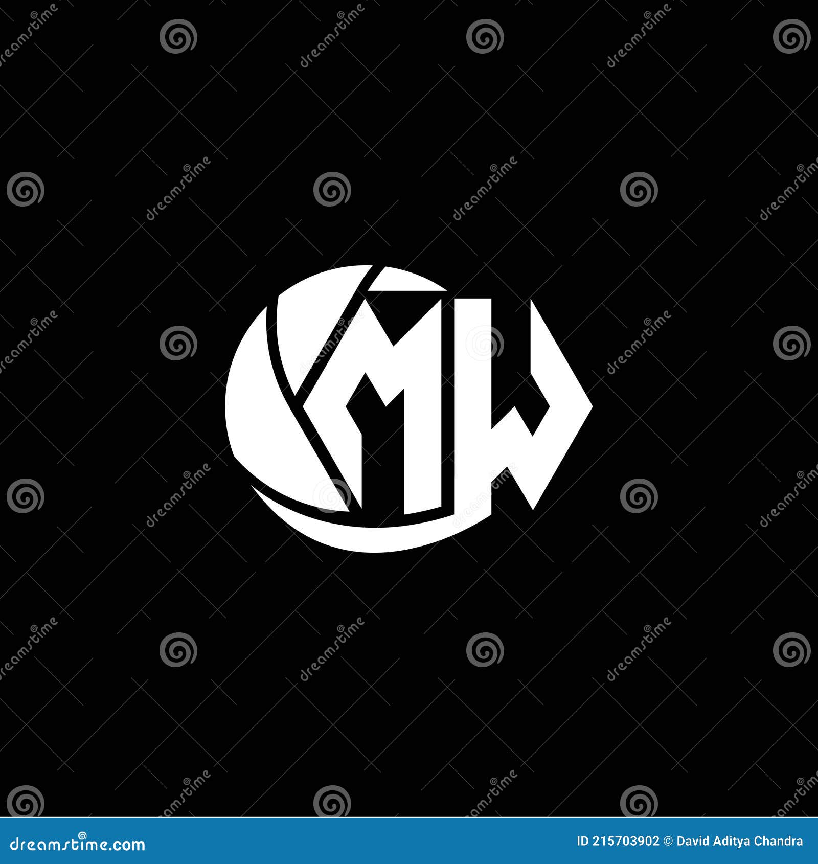 Initial MW Logo Design Geometric and Circle Style, Logo Business ...