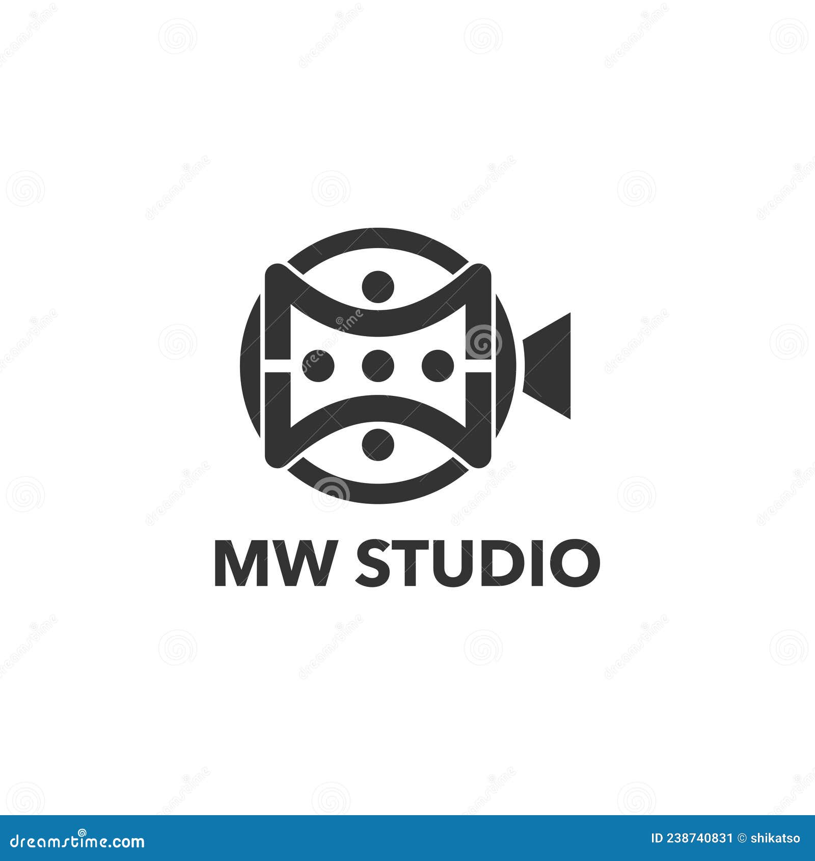 Initial Mw Video Camera Vector Logo Stock Vector - Illustration of ...