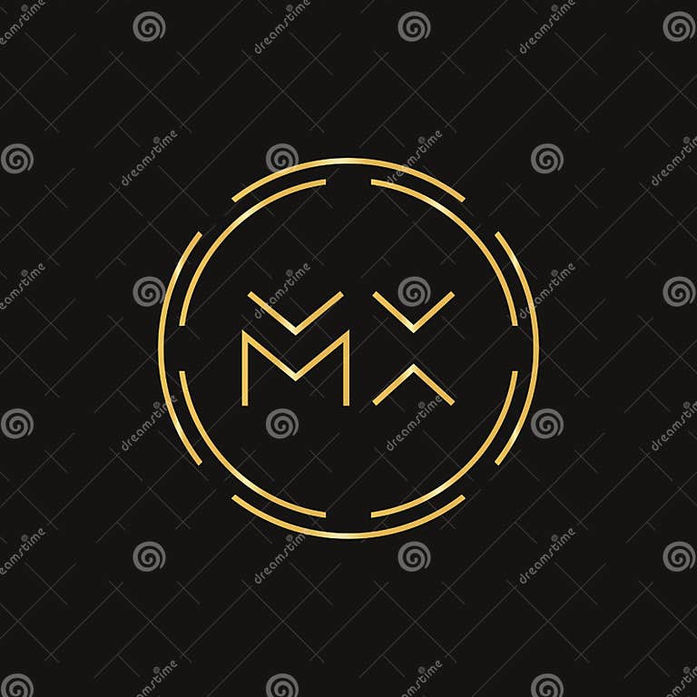 Initial MX Letter Logo Design Vector Template. Abstract Letter MX Logo ...