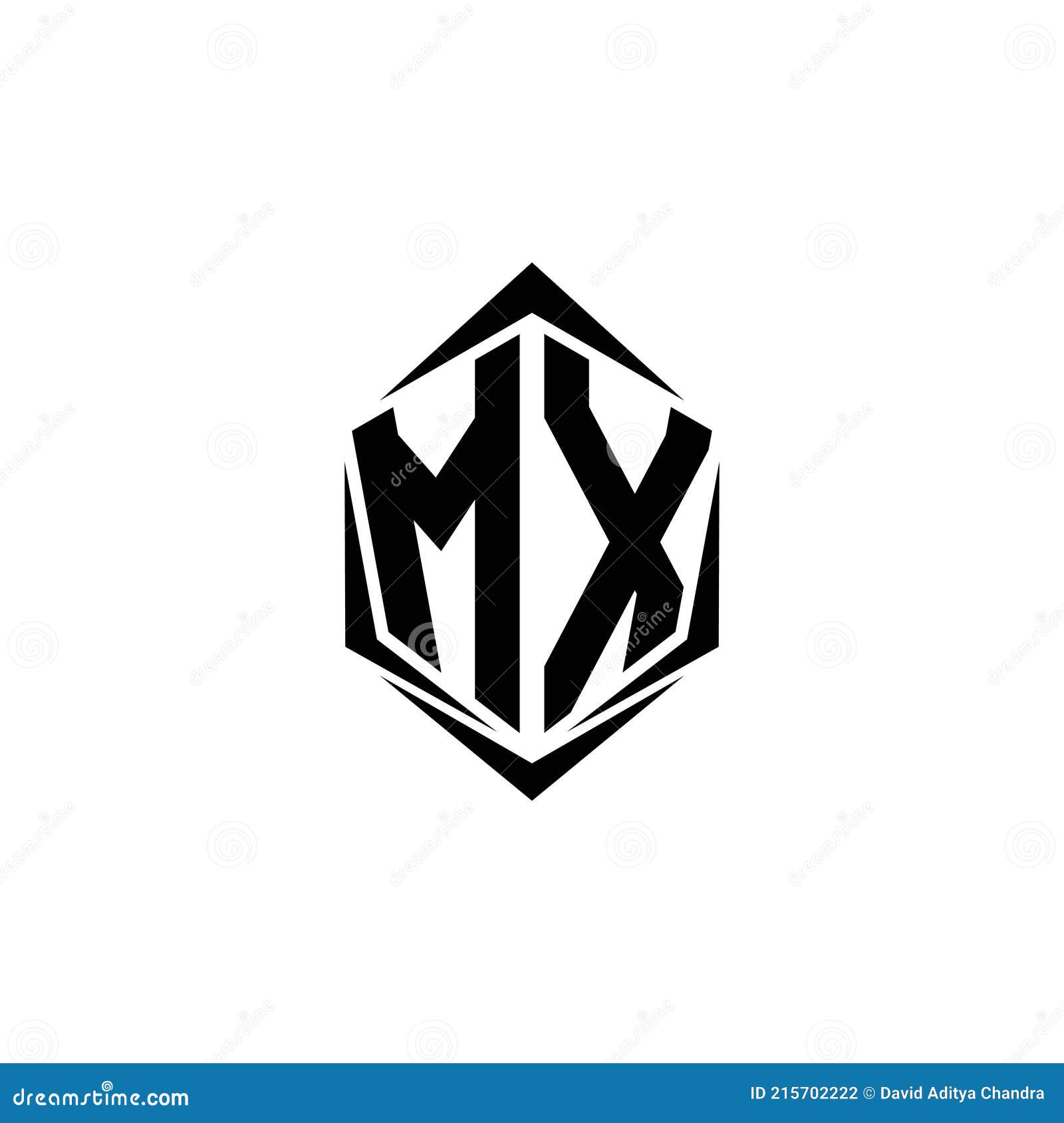Initial MX Logo Design with Shield Style, Logo Business Branding Stock ...