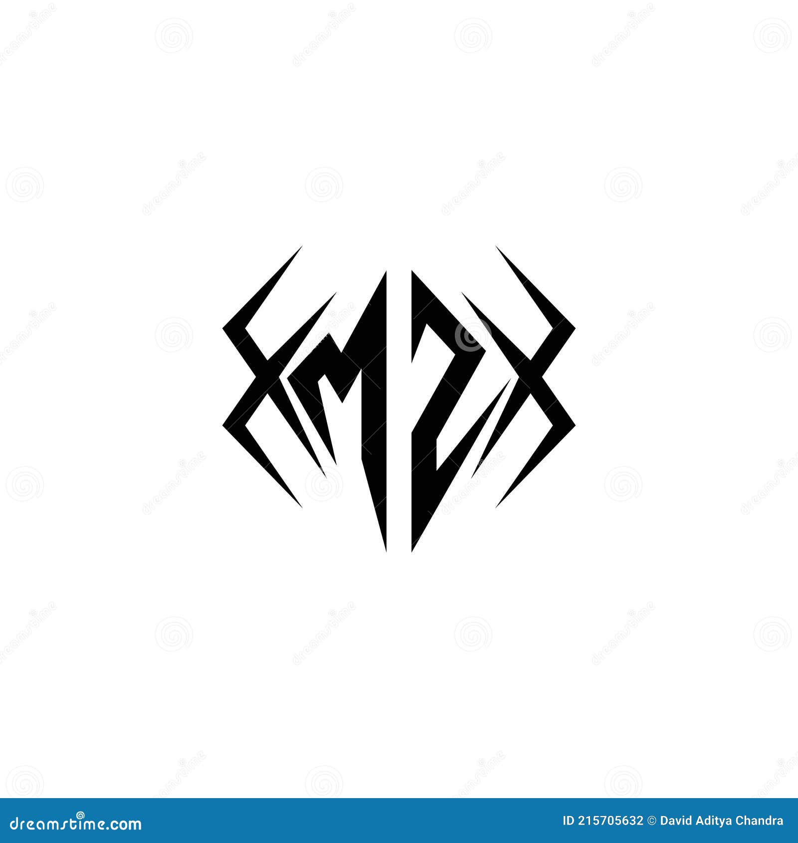 Initial MZ Logo Design with Cool Style, Logo Business Branding Stock ...