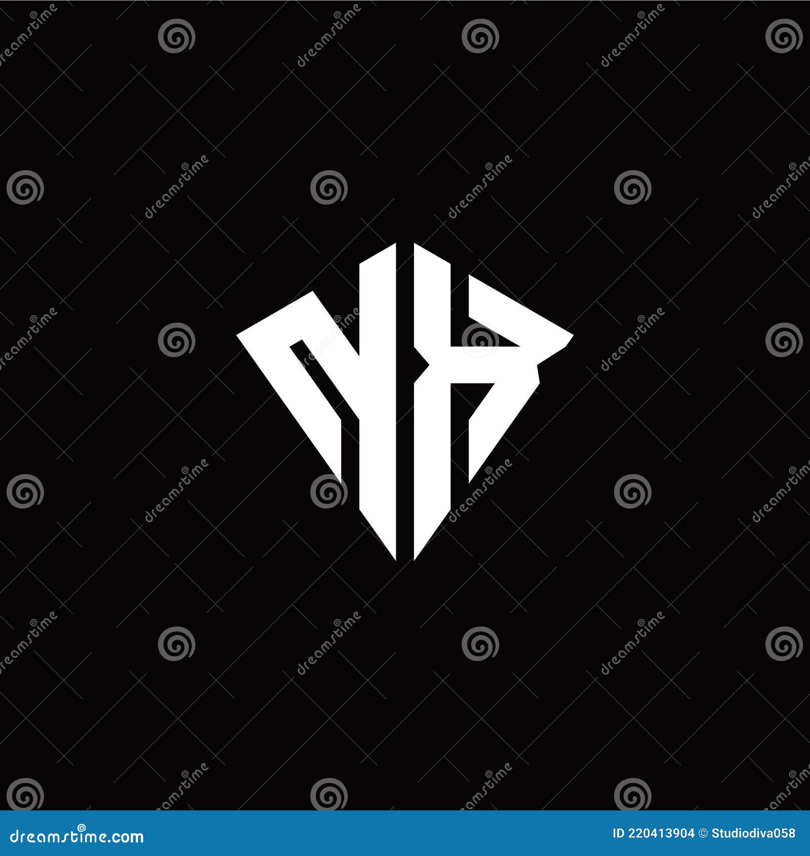 Initial N X Letter with Kite Modern Style Logo Template Vector Stock ...