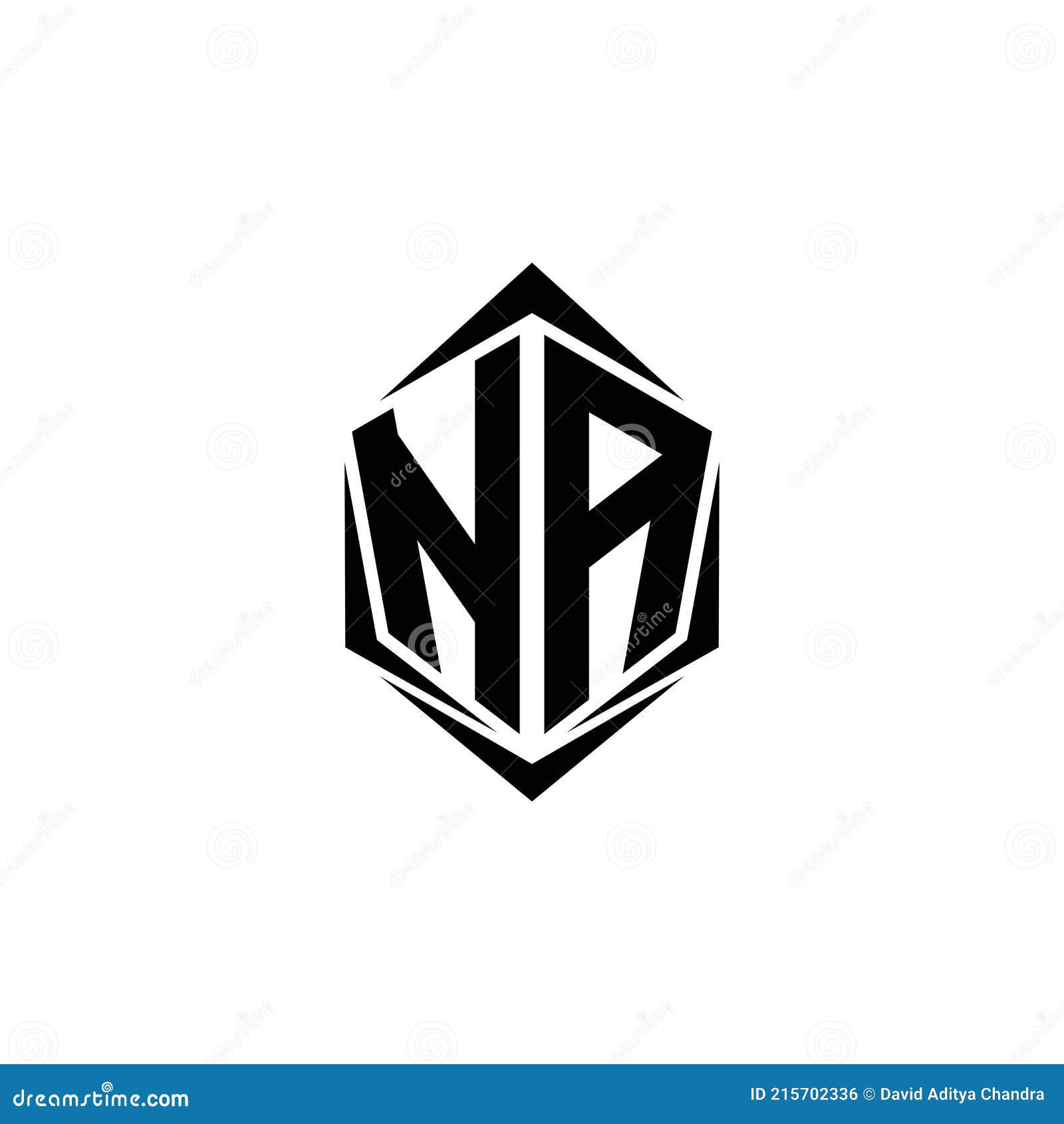 Initial NA Logo Design with Shield Style, Logo Business Branding Stock ...