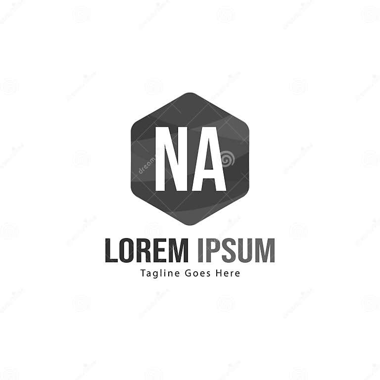 Initial NA Logo Template with Modern Frame. Minimalist NA Letter Logo ...