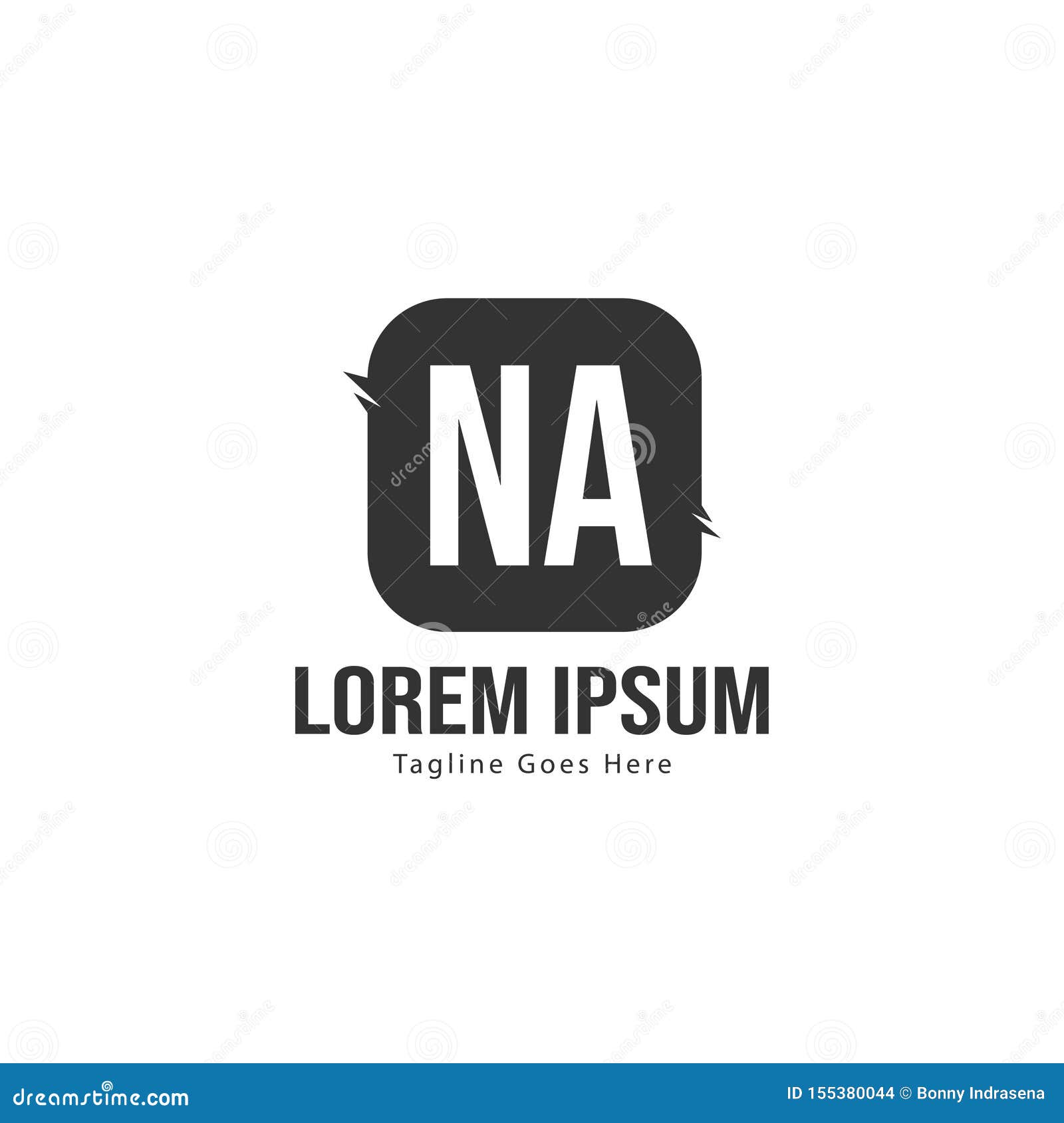 Initial NA Logo Template with Modern Frame. Minimalist NA Letter Logo ...
