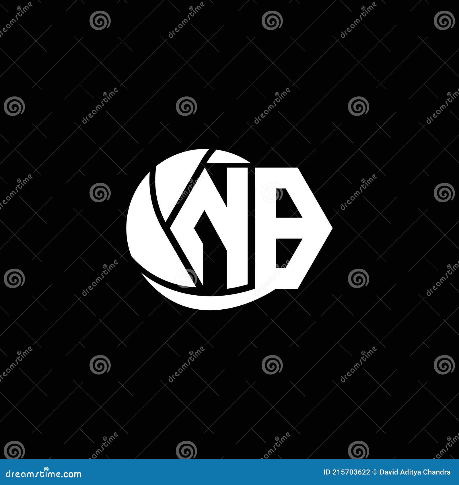 Initial NB Logo Design Geometric and Circle Style, Logo Business ...
