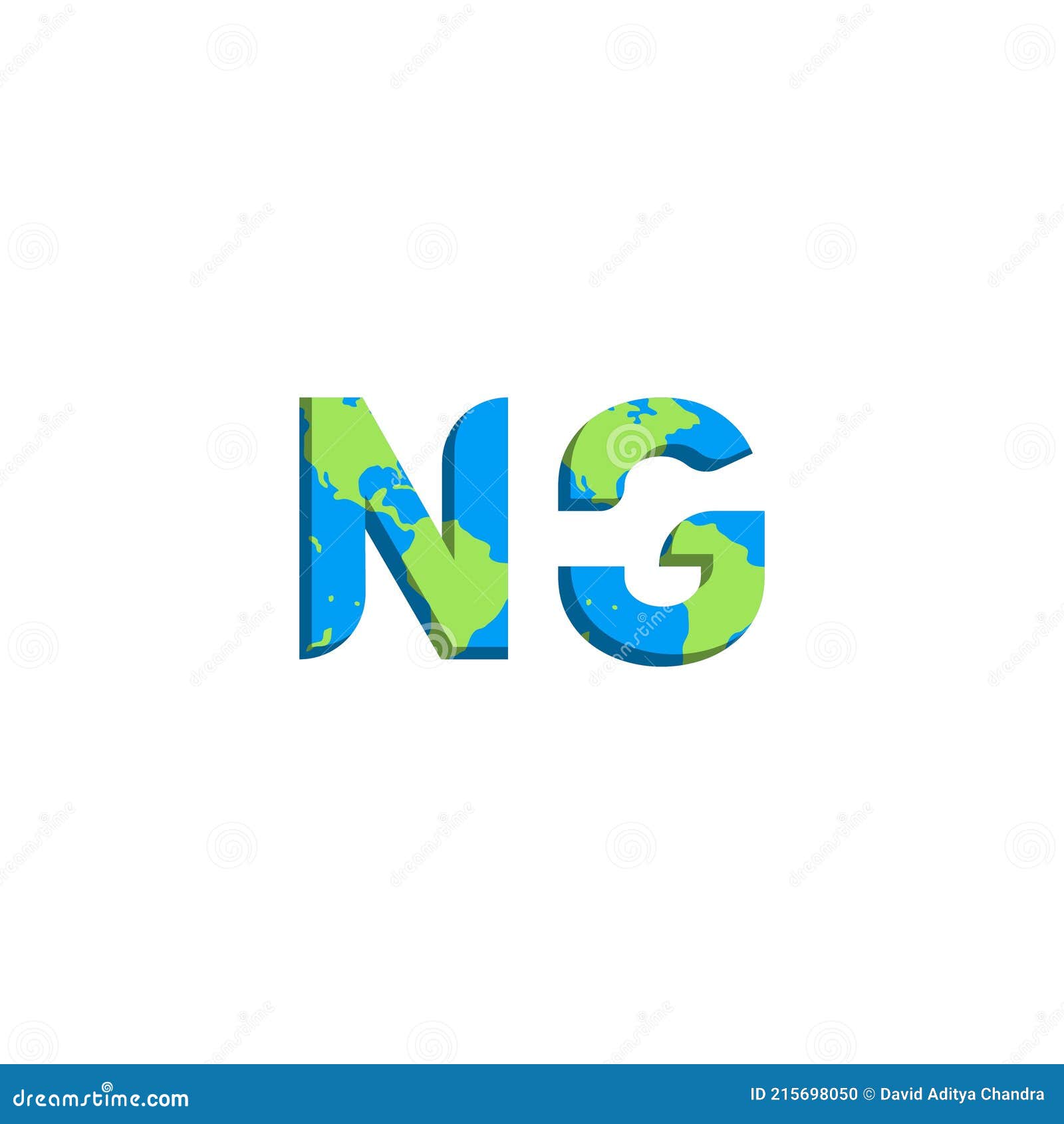 Initial NG Logo Design with World Map Style, Logo Business Branding ...
