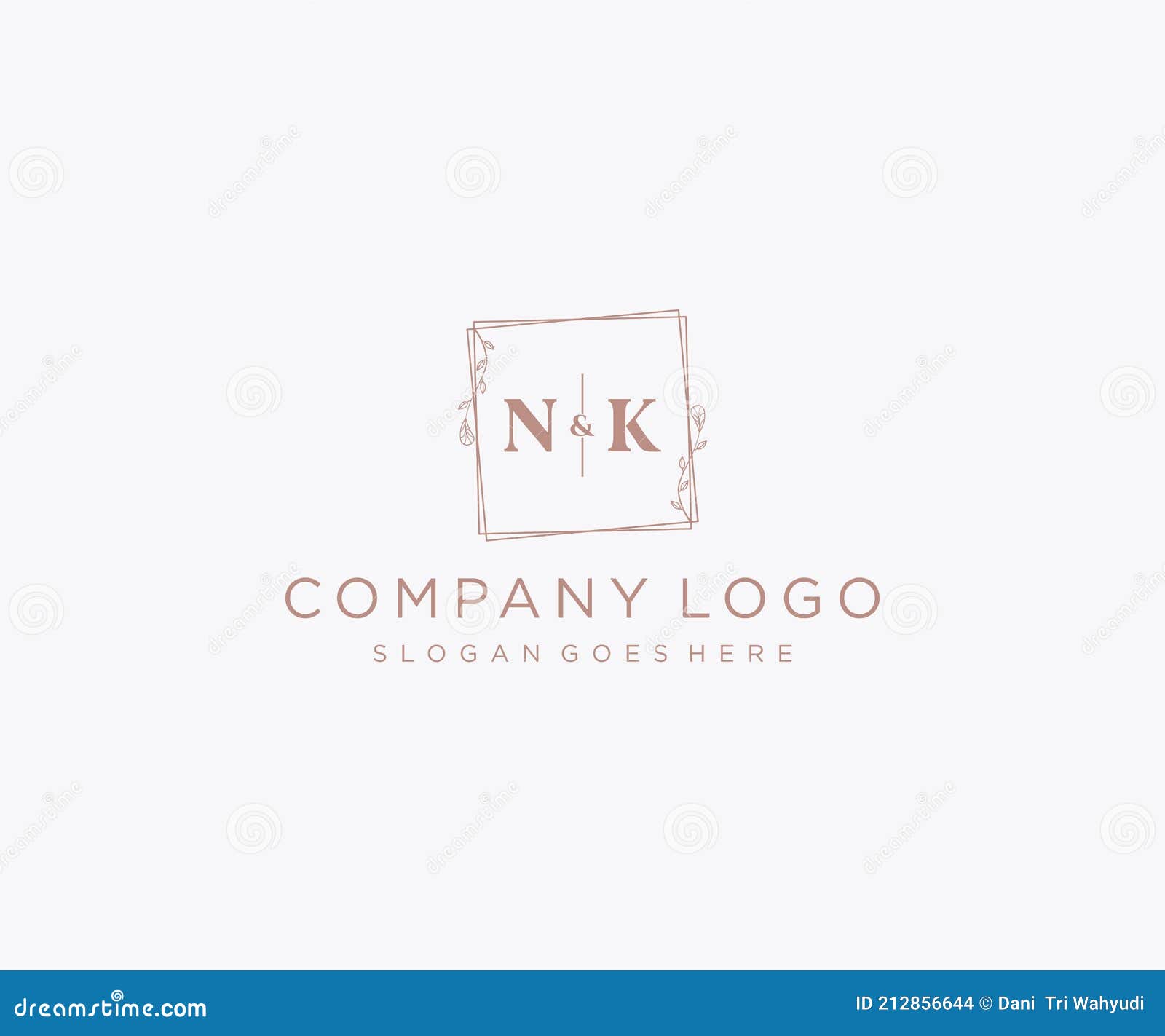 Initial NK Letters Decorative Luxury Wedding Logo Stock Vector ...