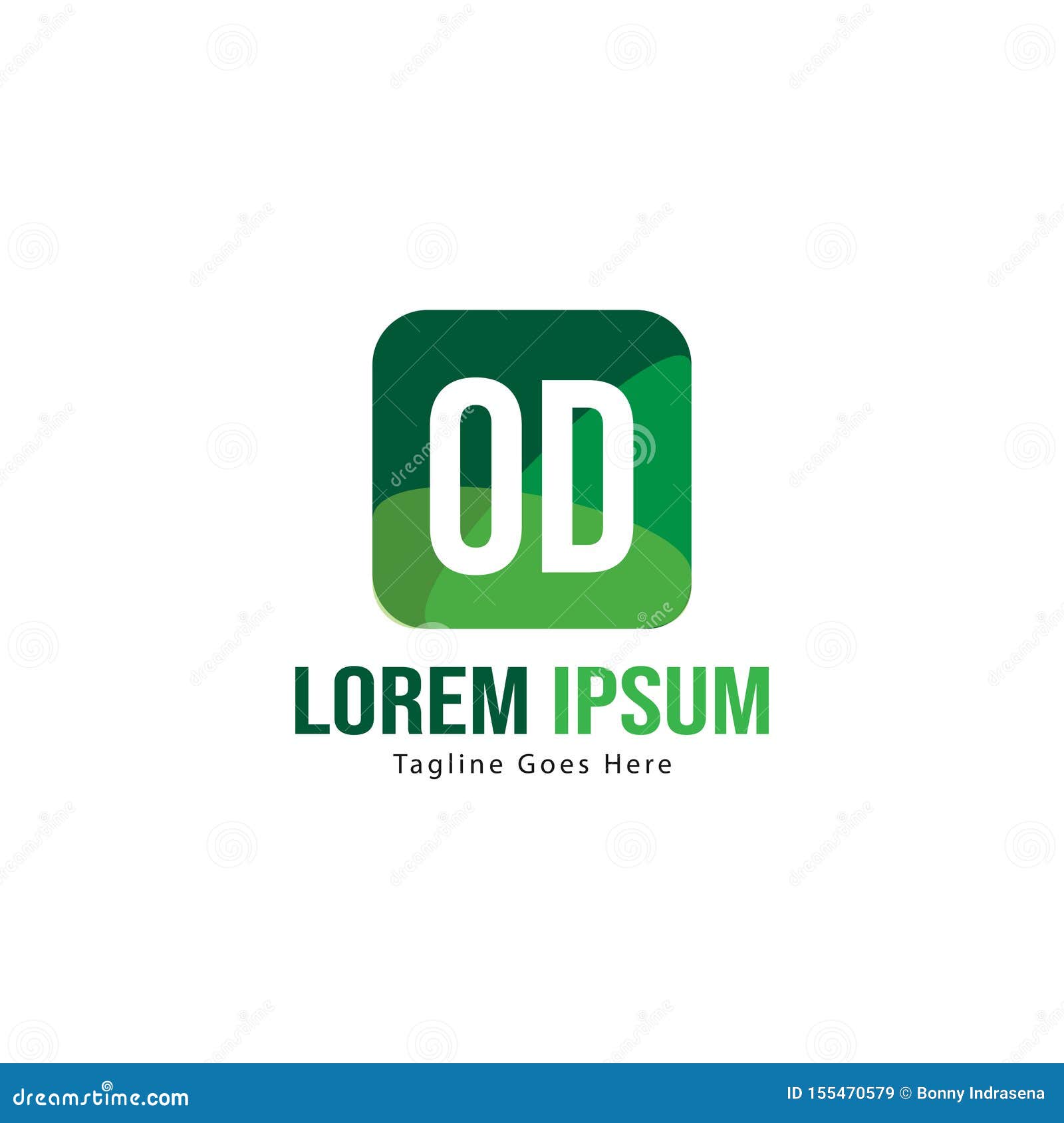 Initial OD Logo Template with Modern Frame. Minimalist OD Letter Logo ...