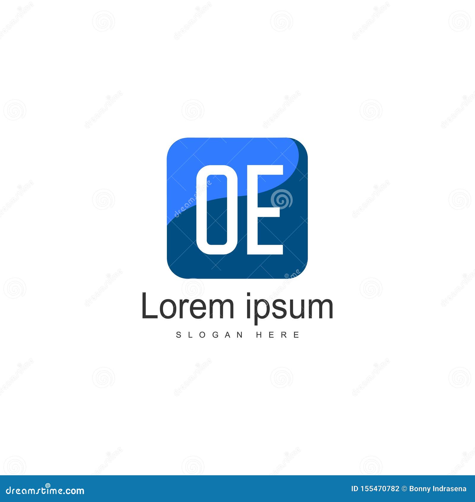 Initial OE Logo Template with Modern Frame. Minimalist OE Letter Logo ...