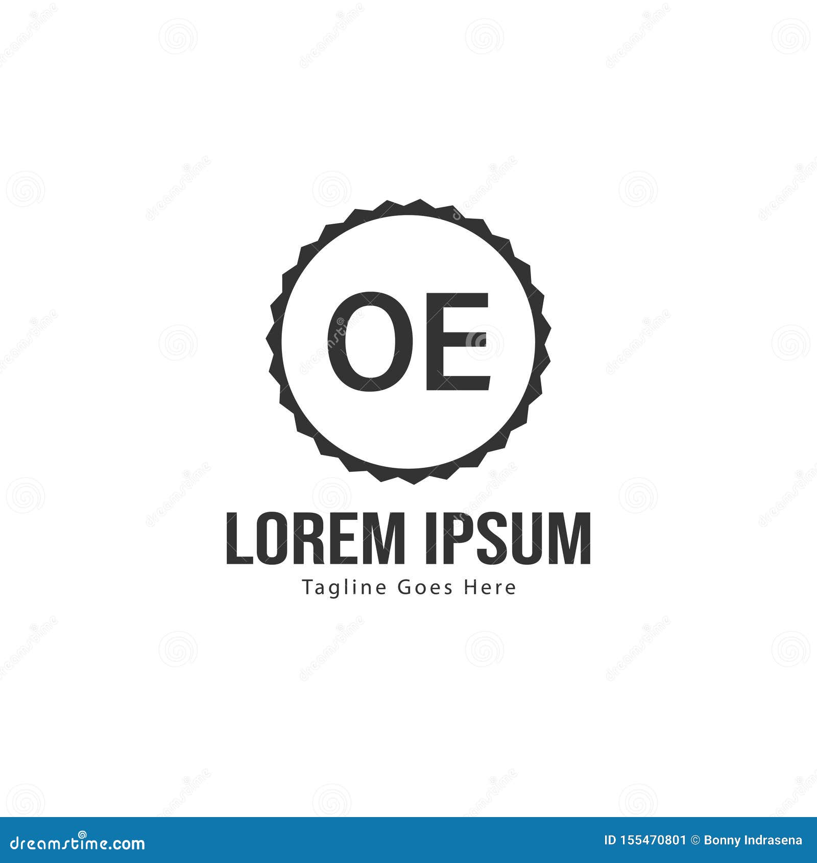 Initial OE Logo Template with Modern Frame. Minimalist OE Letter Logo ...
