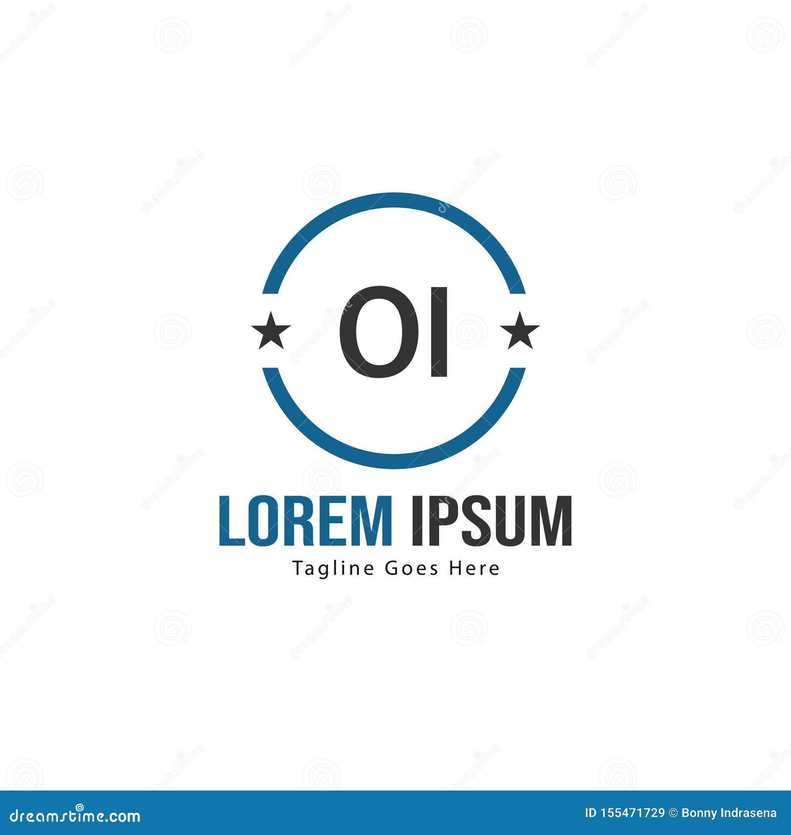 Initial OI Logo Template with Modern Frame. Minimalist OI Letter Logo ...