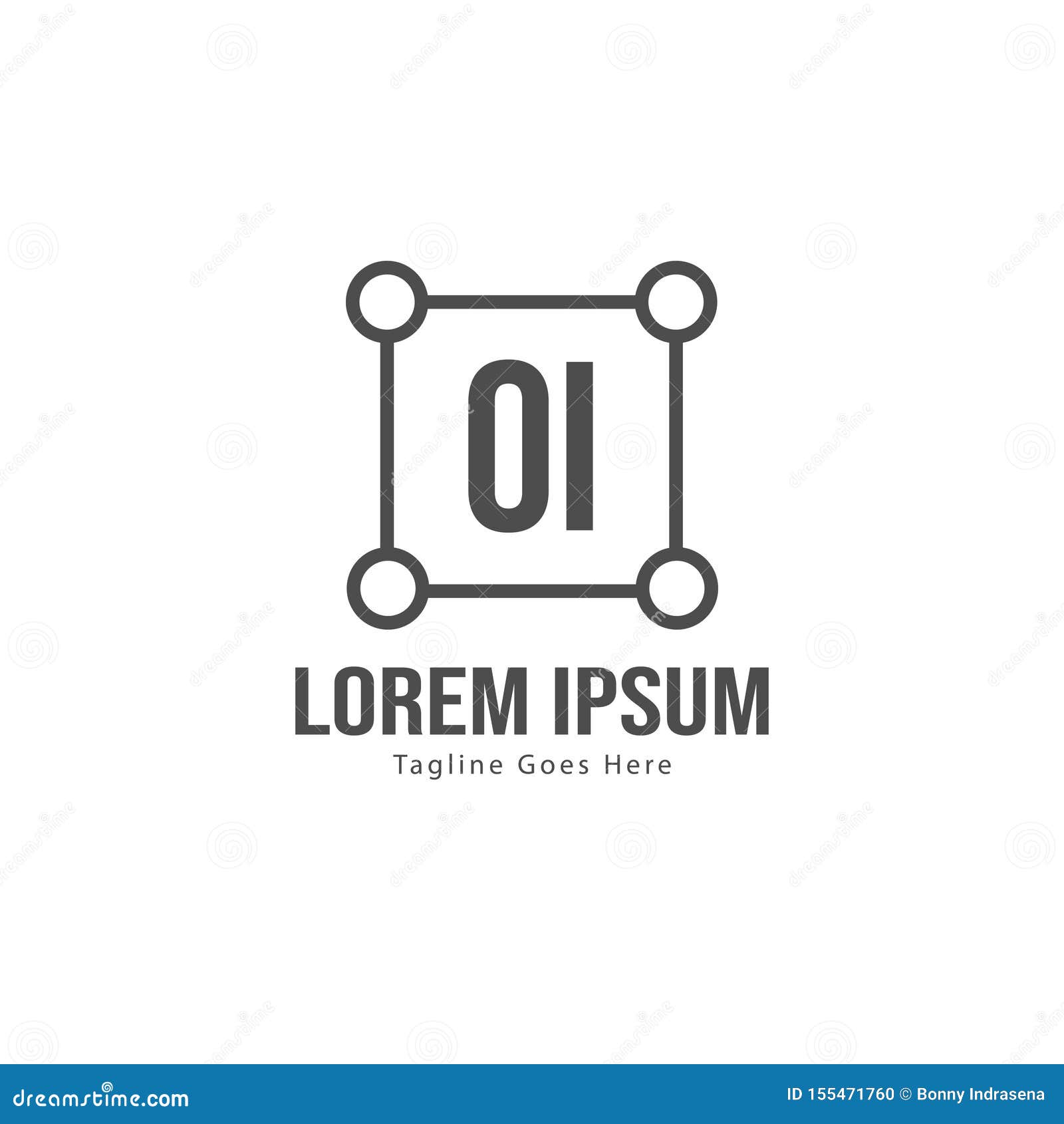Initial OI Logo Template with Modern Frame. Minimalist OI Letter Logo ...