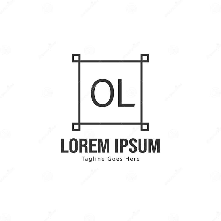Initial OL Logo Template with Modern Frame. Minimalist OL Letter Logo ...