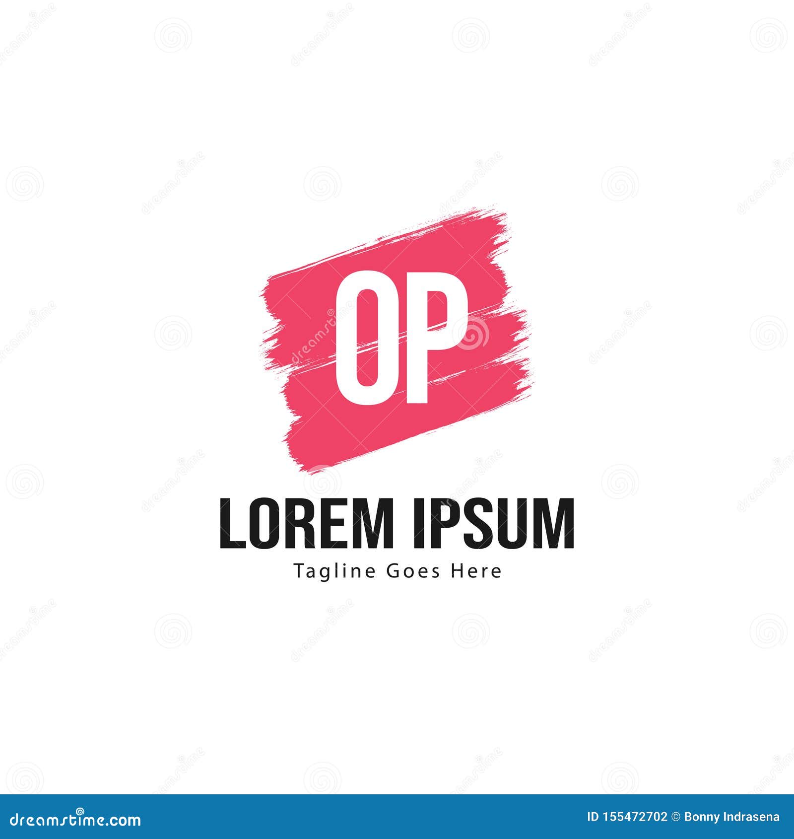 Initial OP Logo Template with Modern Frame. Minimalist OP Letter Logo ...