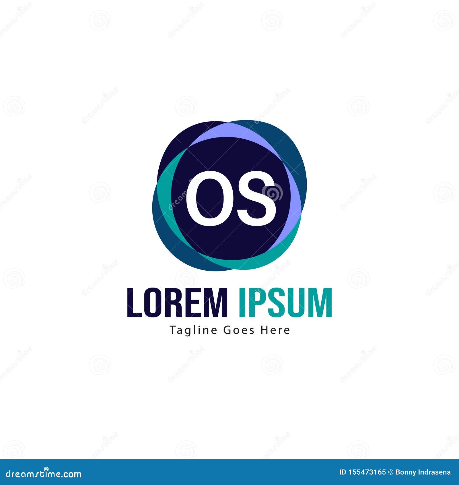 Initial OS Logo Template with Modern Frame. Minimalist OS Letter Logo ...