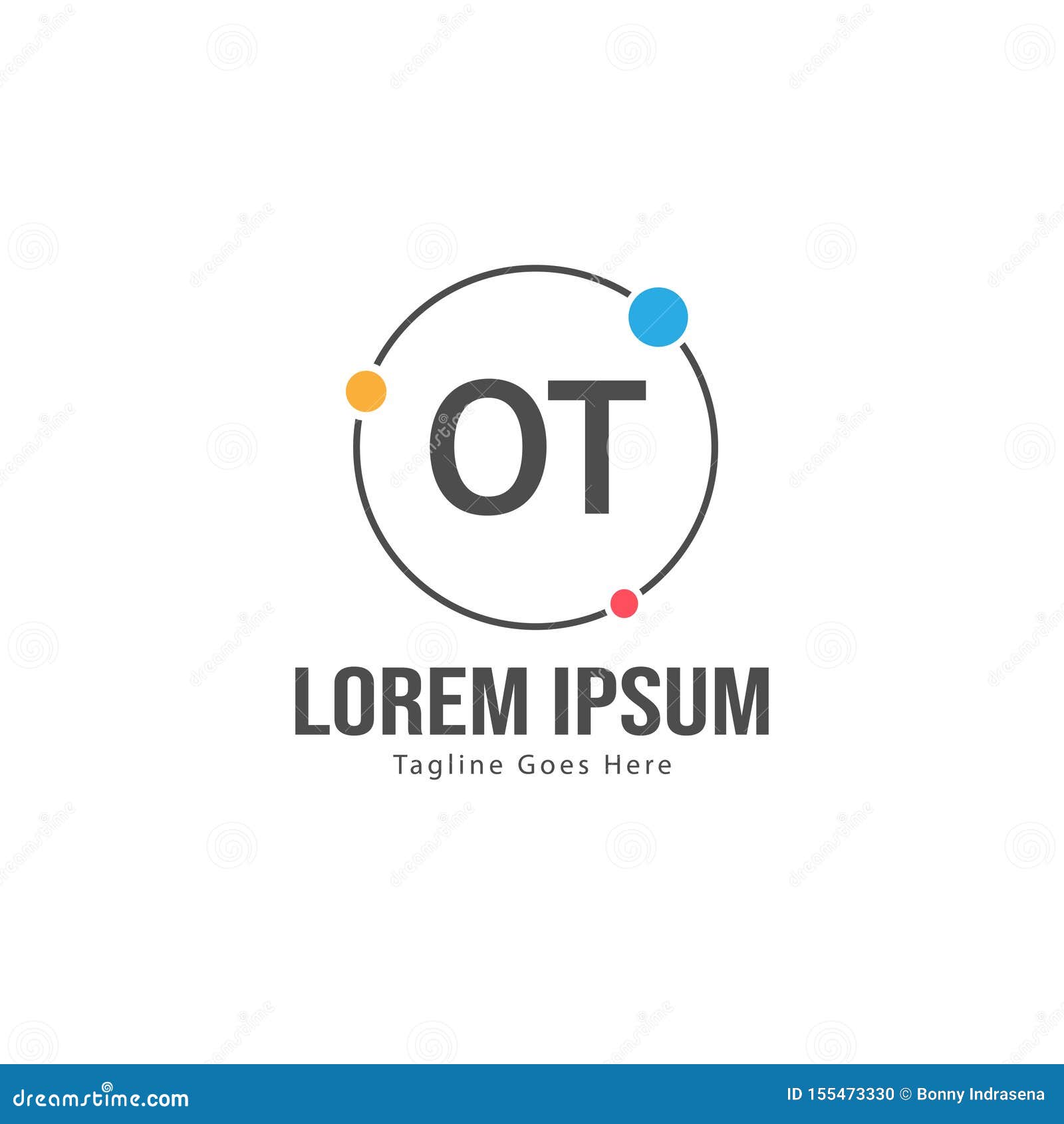 Initial OT Logo Template with Modern Frame. Minimalist OT Letter Logo ...