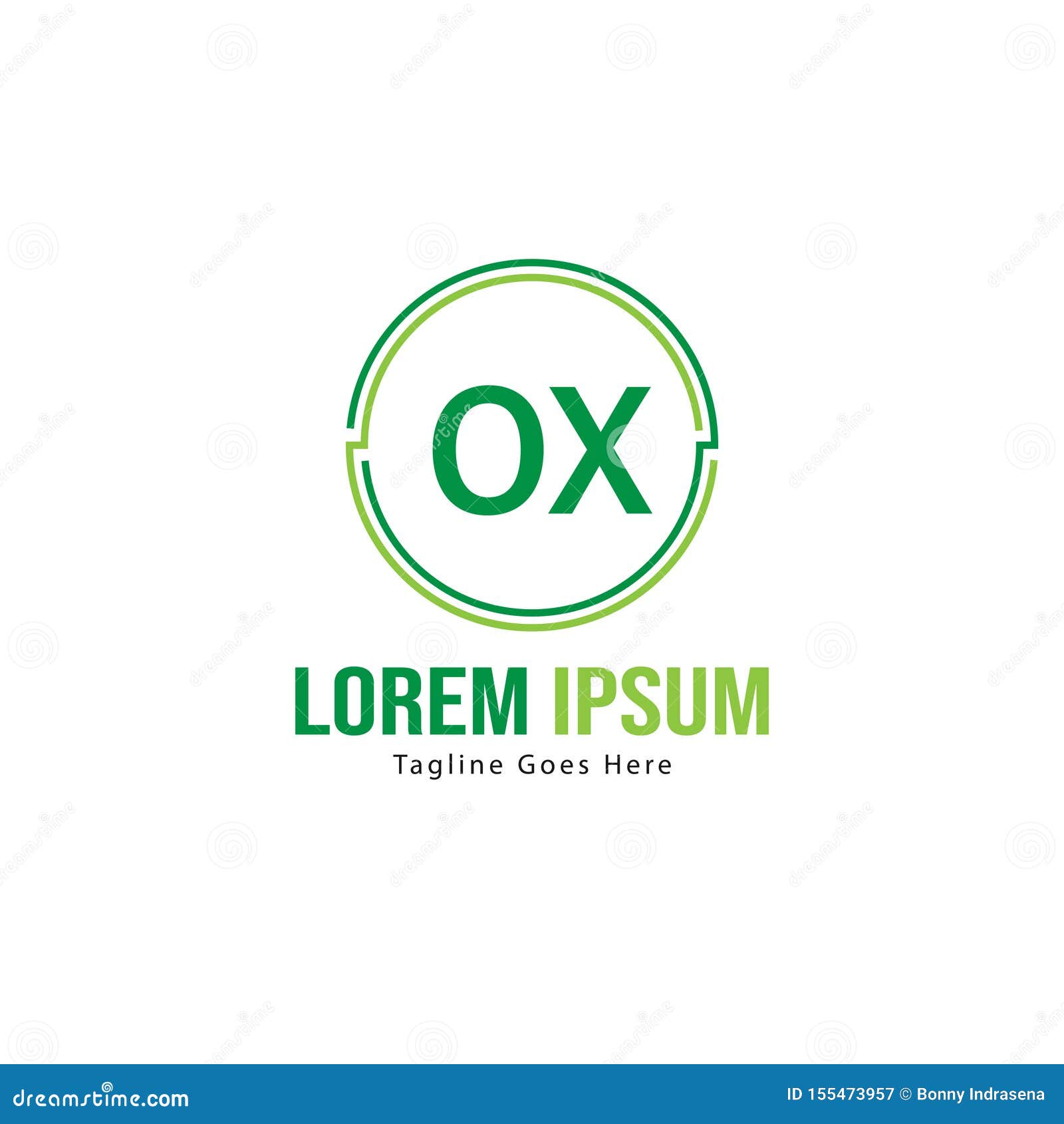 Initial OX Logo Template with Modern Frame. Minimalist OX Letter Logo ...