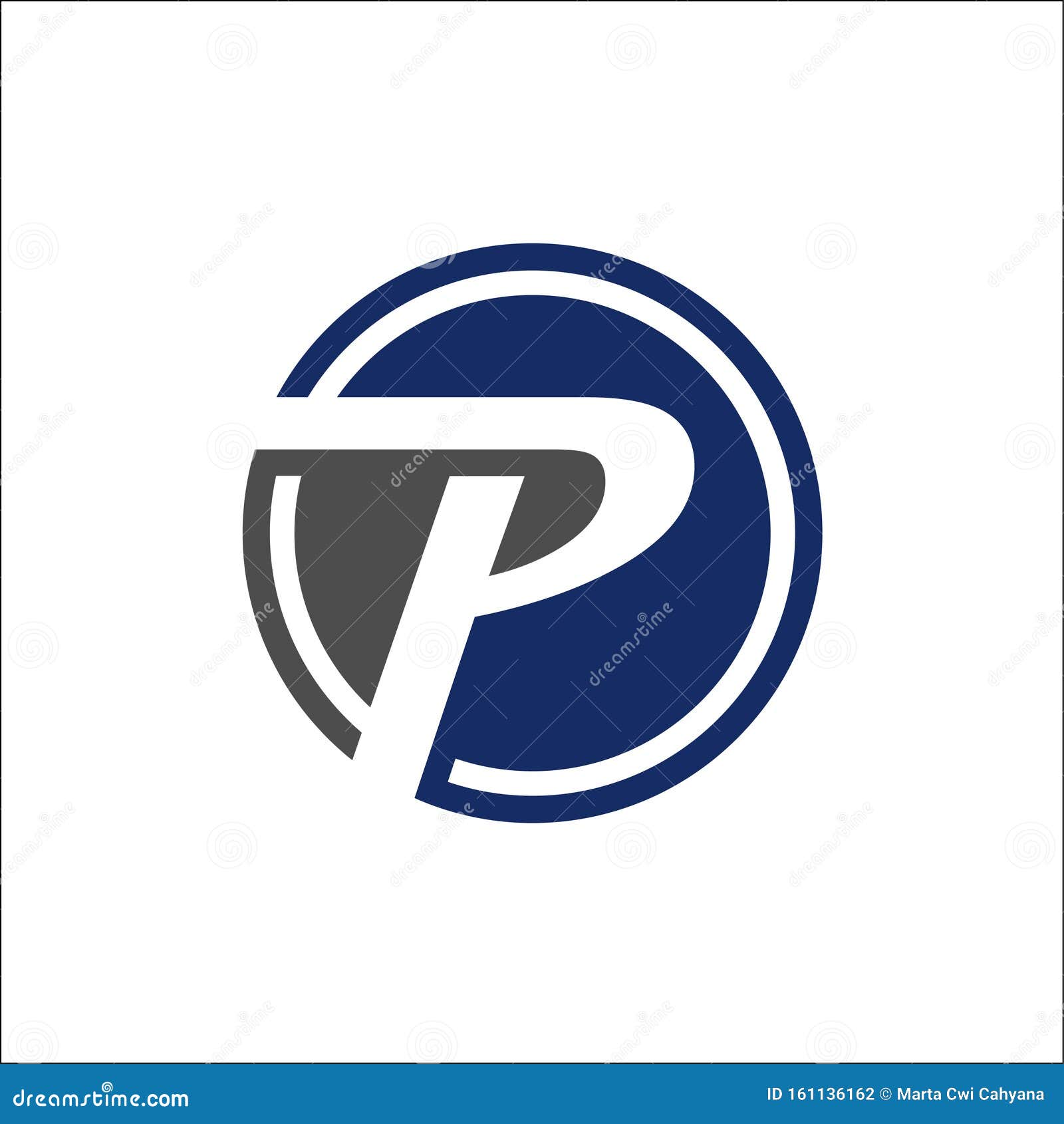 Initial P Circle Logo Vector Design Concept Stock Vector - Illustration of lifestyle, logo ...