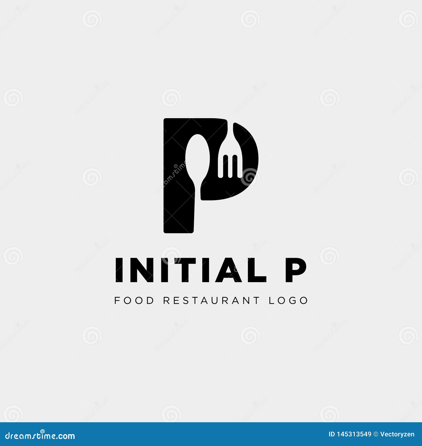 Initial P Food Equipment Simple Logo Template Icon Abstract Stock ...