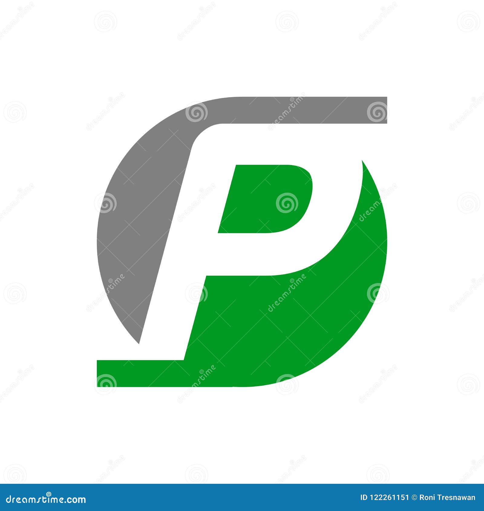 Initial P Lettermark Symbol Design Stock Vector - Illustration of move ...