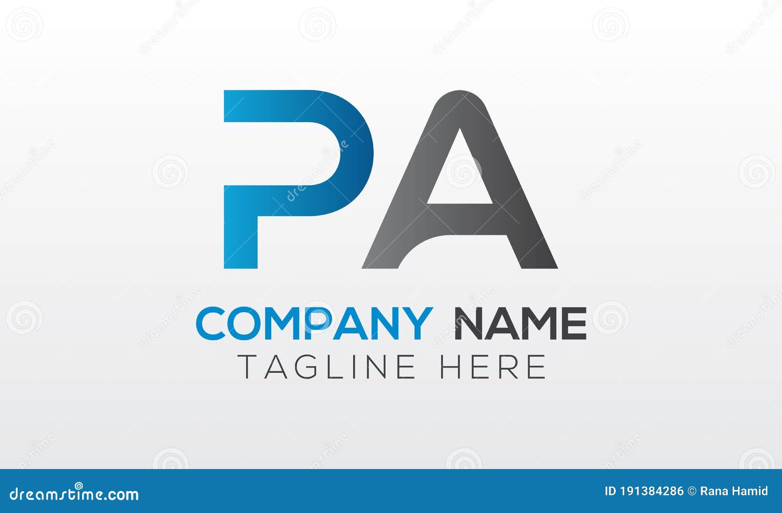 Initial PA Letter Logo with Creative Modern Business Typography Vector ...