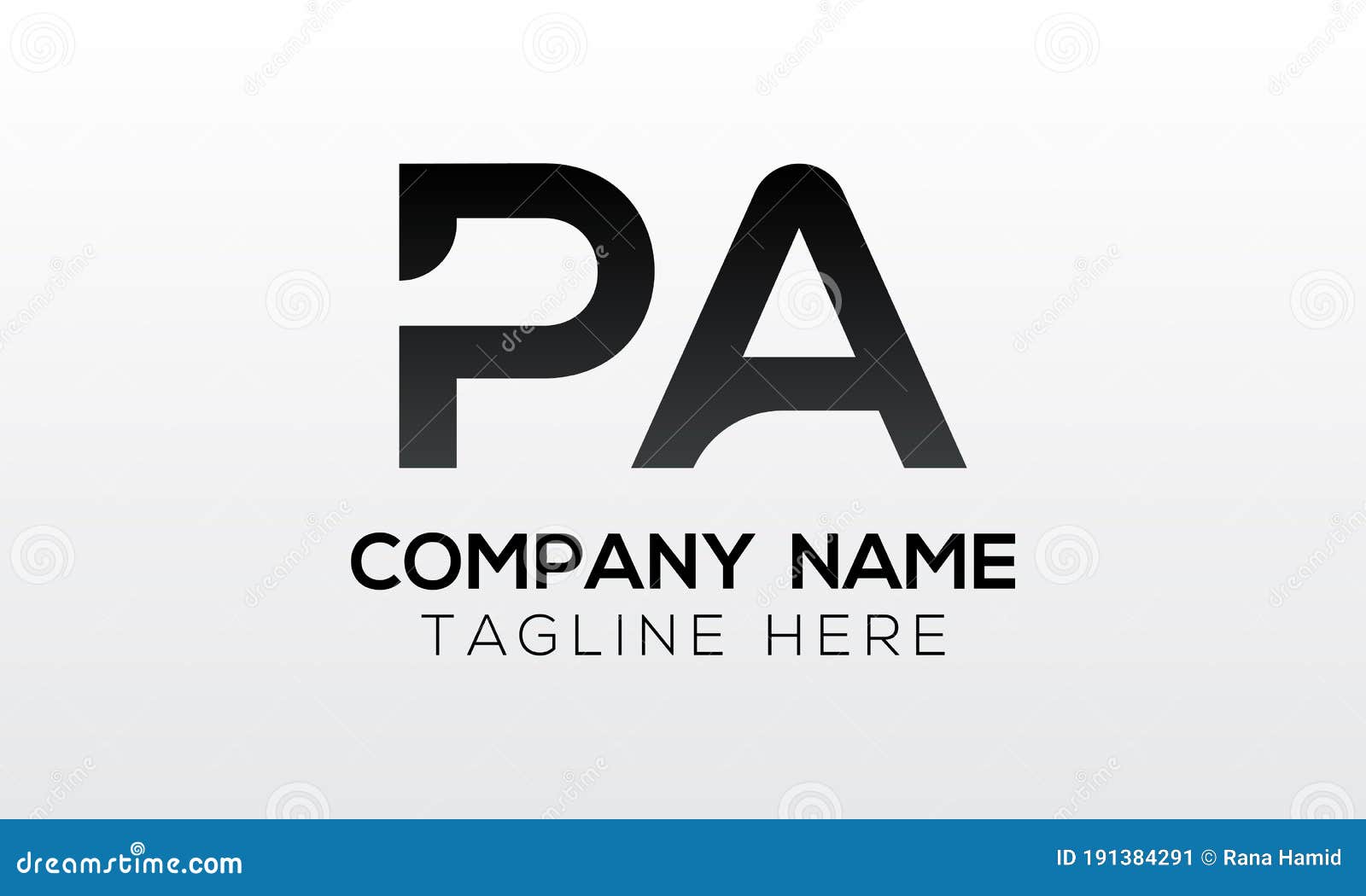 Initial PA Letter Logo with Creative Modern Business Typography Vector ...