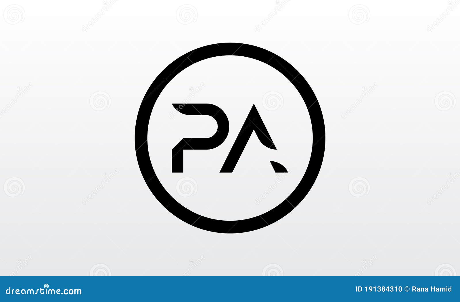 Initial PA Letter Logo with Creative Modern Business Typography Vector ...