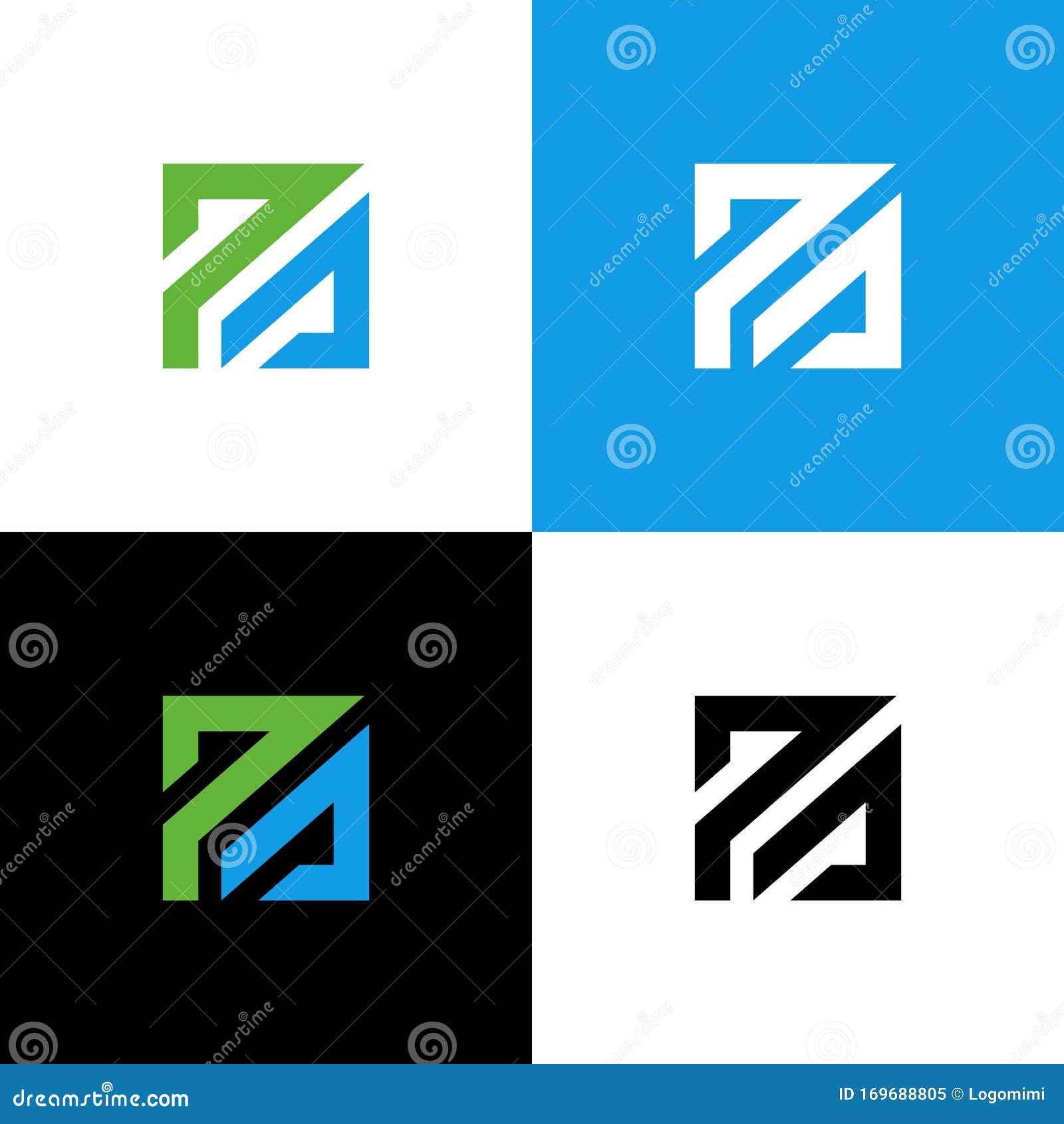Initial PA Letter Logo Design, Creative Modern Typography - Vector ...