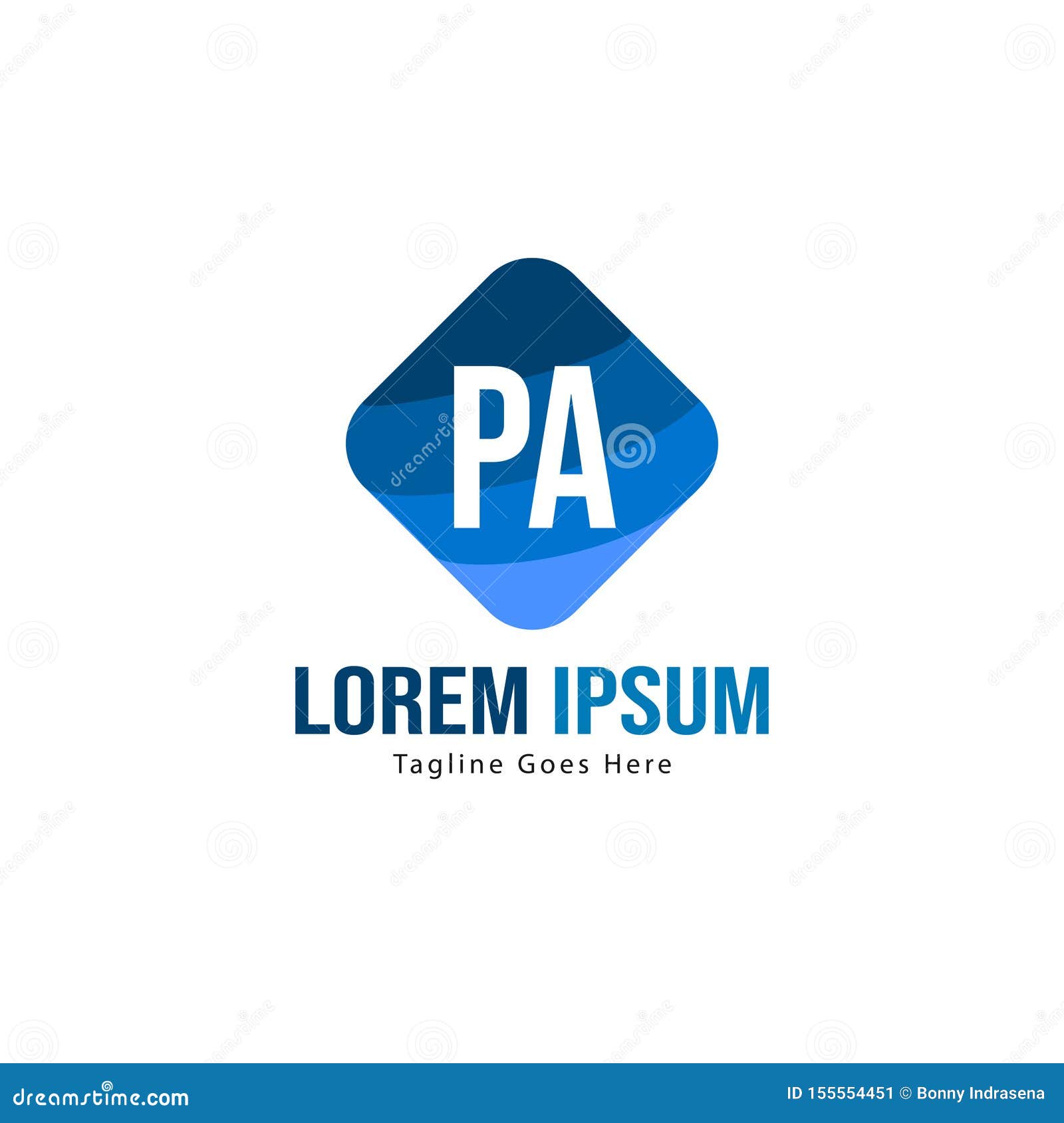 Initial PA Logo Template with Modern Frame. Minimalist PA Letter Logo ...