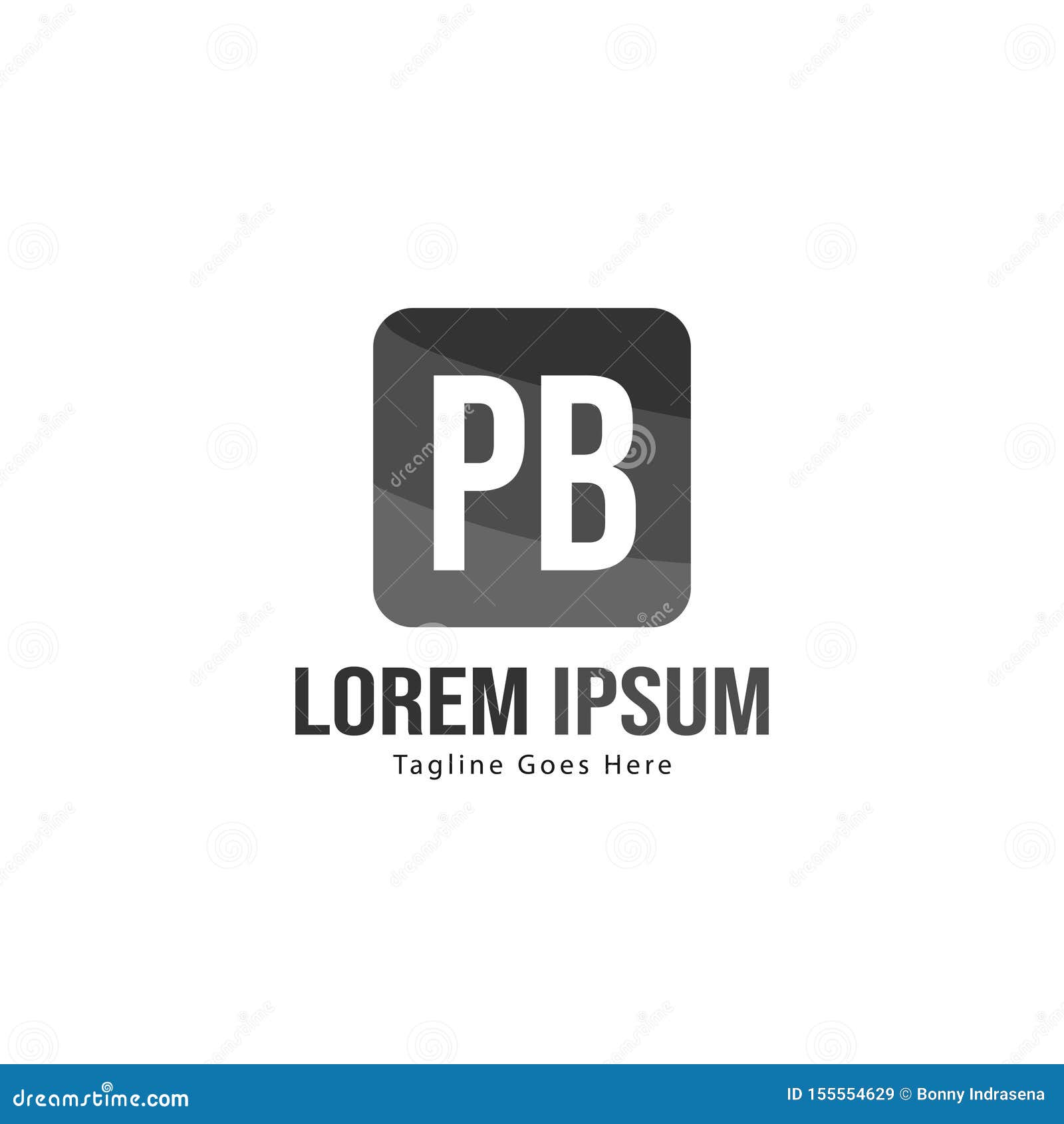 Initial PB Logo Template with Modern Frame. Minimalist PB Letter Logo ...