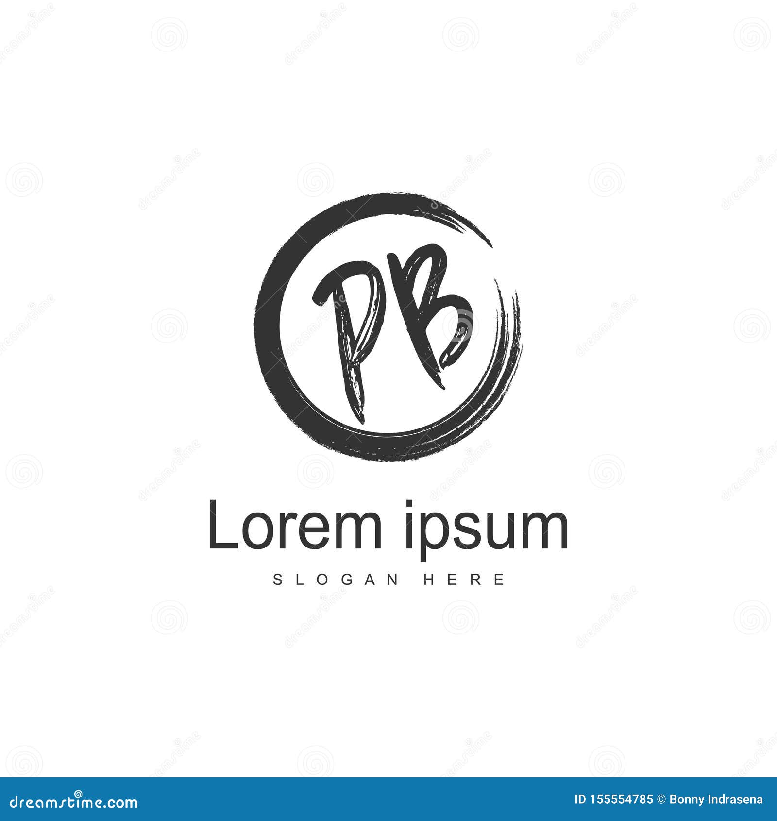 Initial PB Logo Template with Modern Frame. Minimalist PB Letter Logo ...
