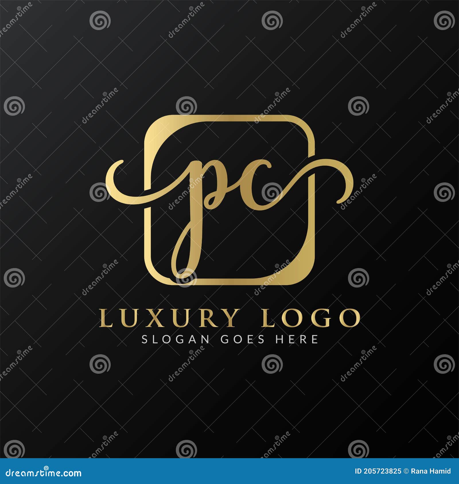 Initial PC Letter Logo Design Modern Typography Vector Template ...