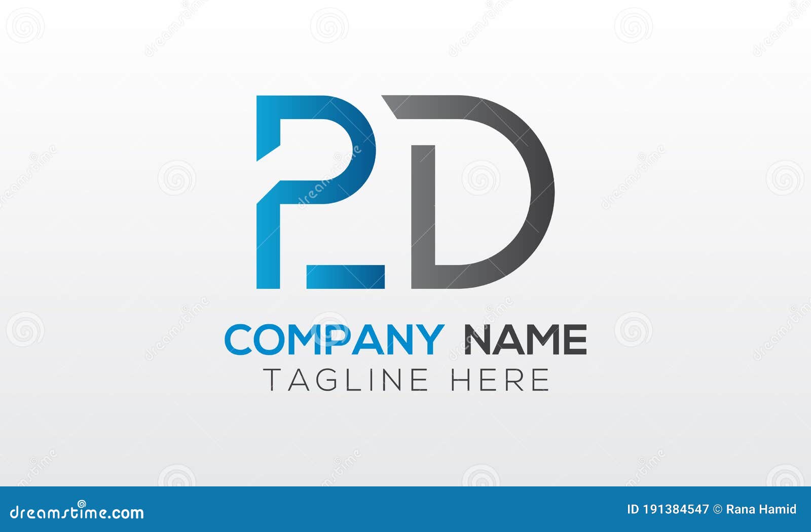 Initial PD Letter Logo with Creative Modern Business Typography Vector ...