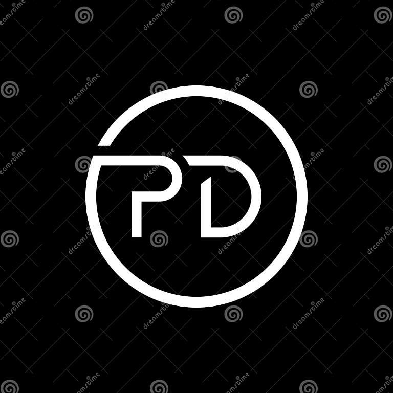 Initial PD Letter Logo Creative Typography Vector Template. Creative ...