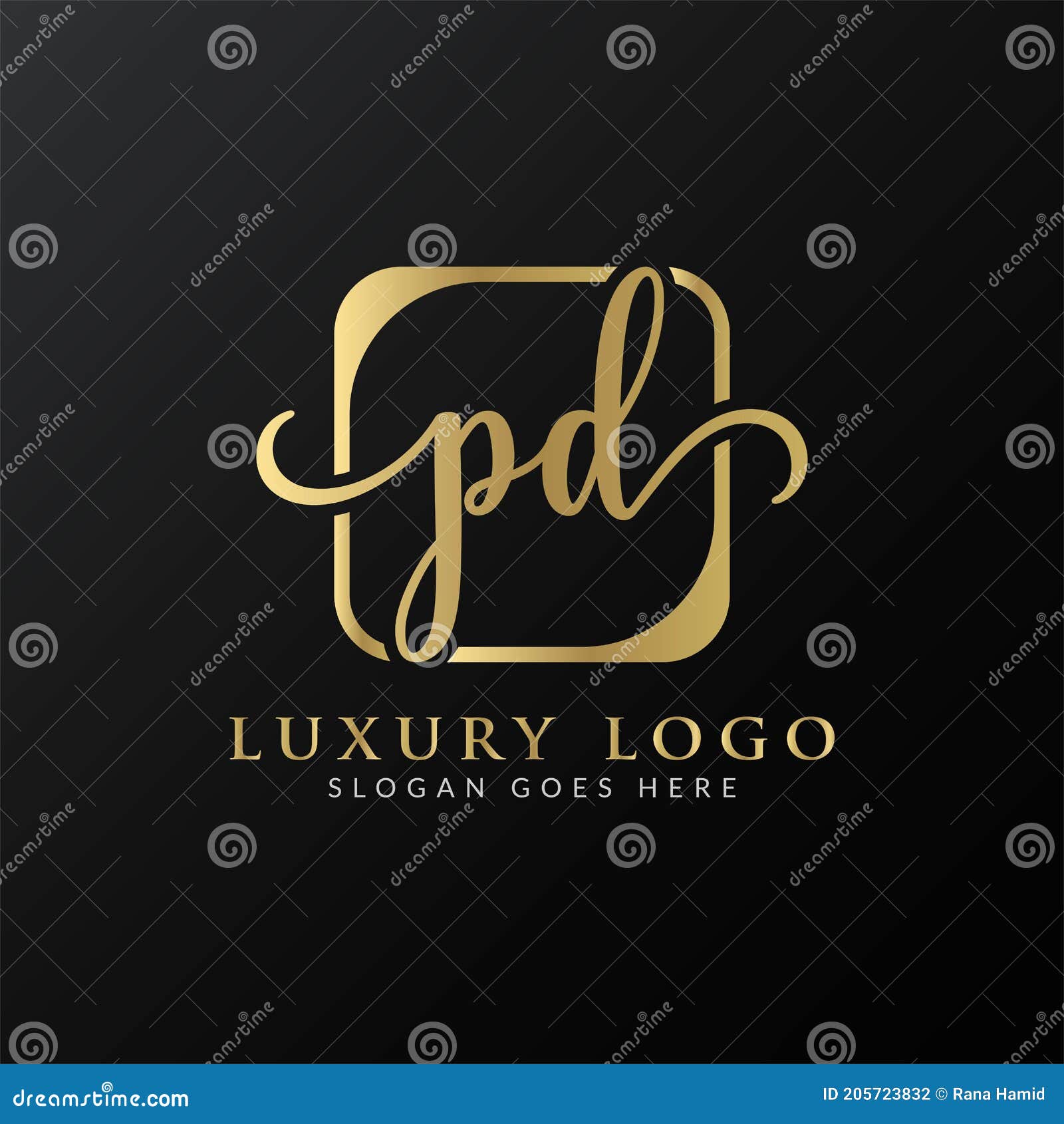 Initial PD Letter Logo Design Modern Typography Vector Template ...