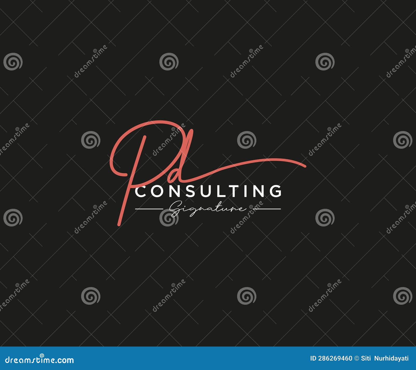Initial PD Signature Logo Collection Template Vector. Hand Drawn ...