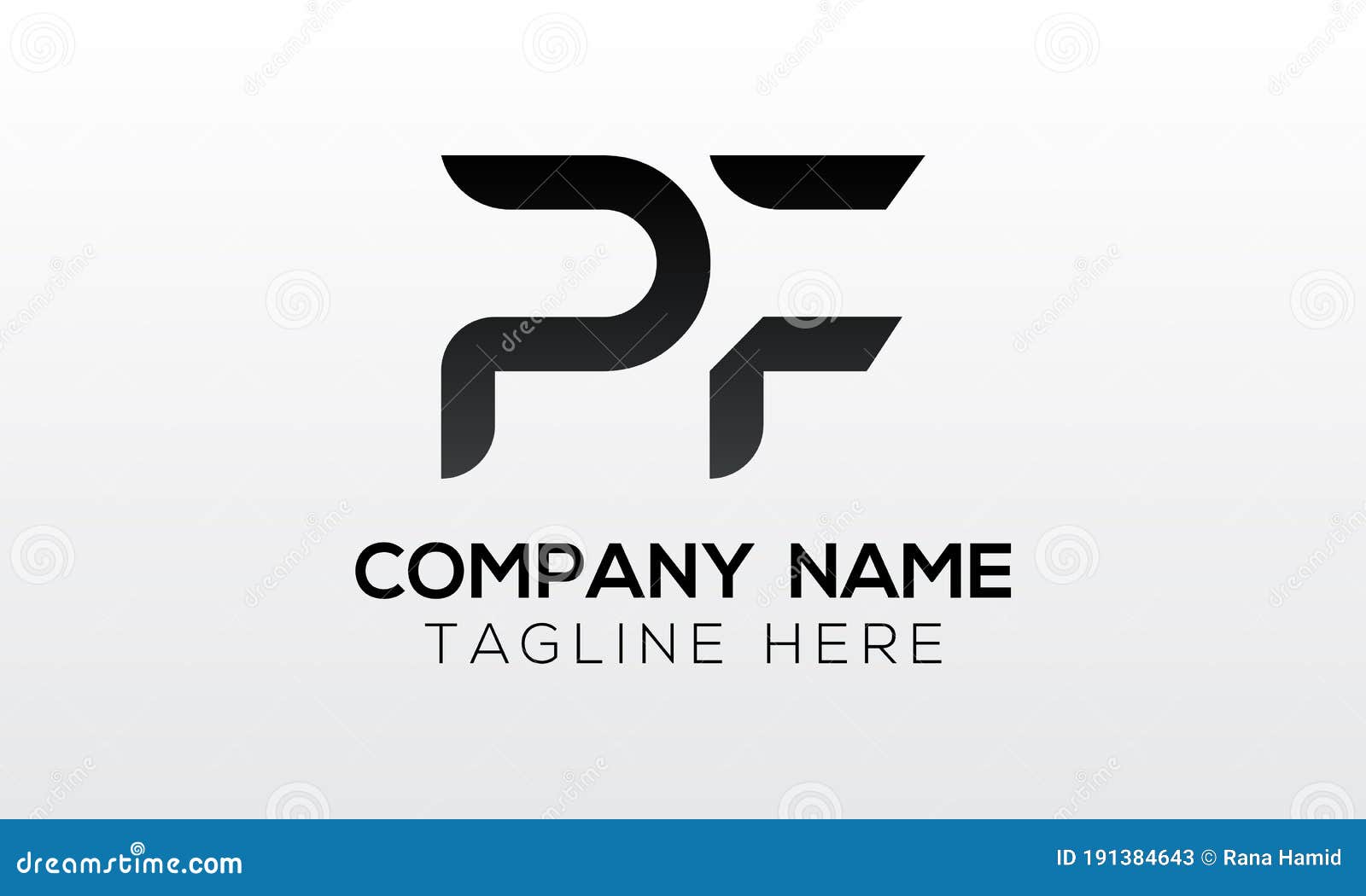 Initial PF Letter Logo with Creative Modern Business Typography Vector ...