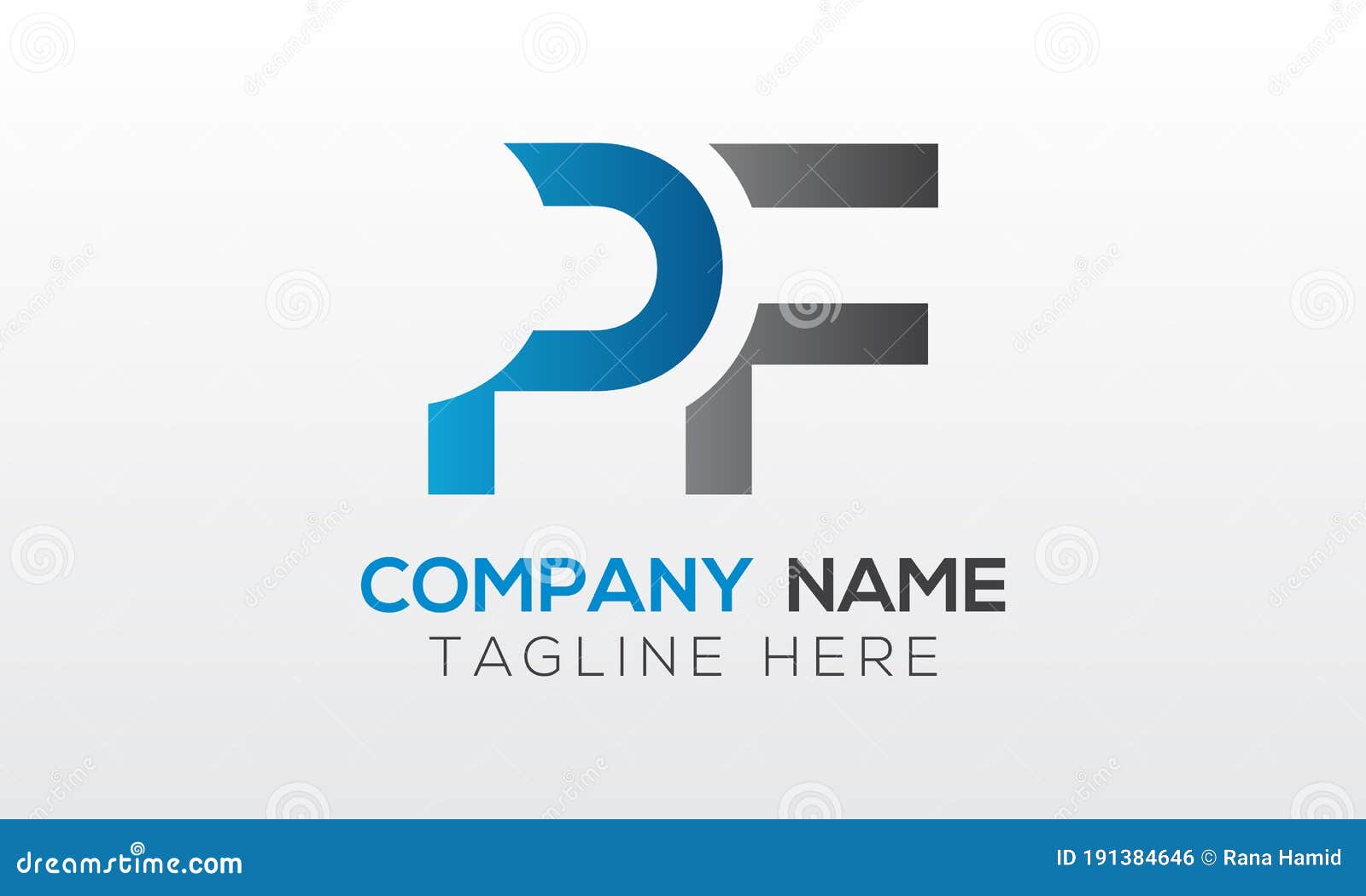 Initial PF Letter Logo with Creative Modern Business Typography Vector ...